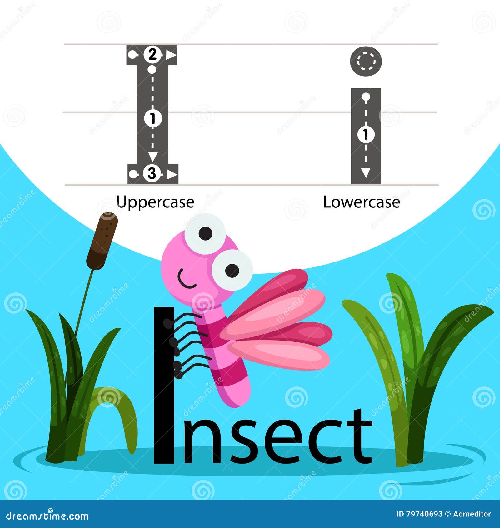 Illustrator Of I Insect Vector Illustration | CartoonDealer.com #85521104