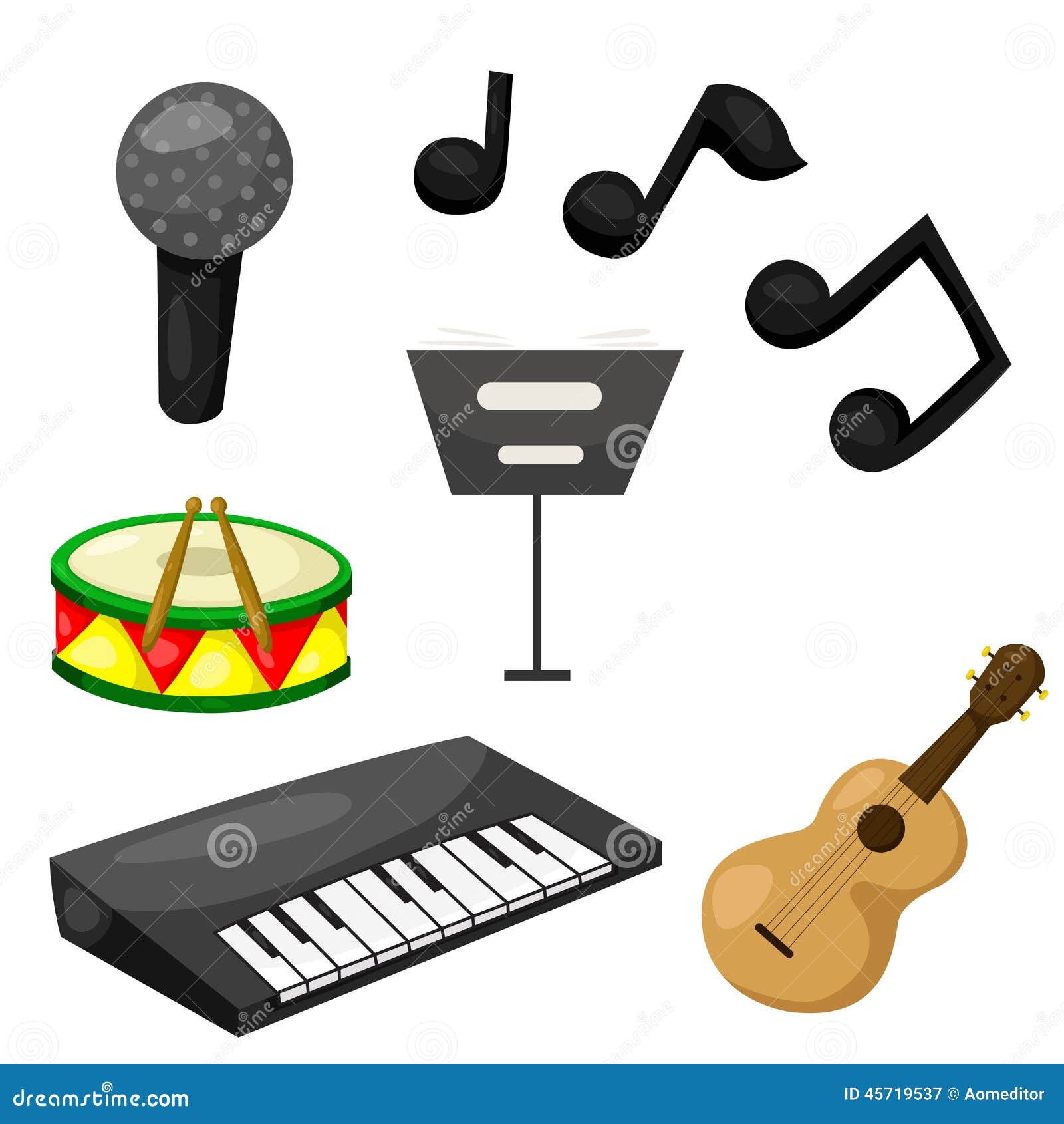 Illustrator Of Instruments Cartoon Vector | CartoonDealer.com #45719537