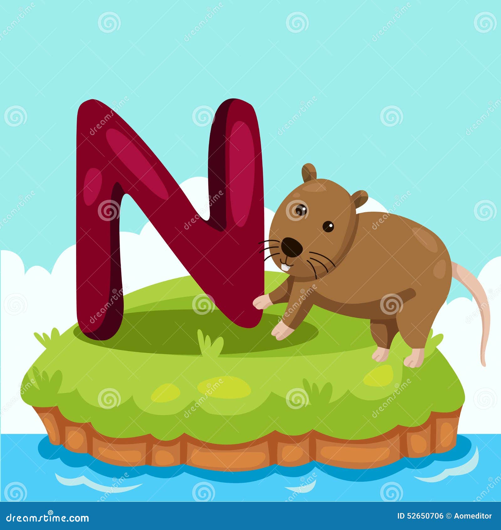 Nutria Cartoon Character Vector Illustration | CartoonDealer.com #32600570