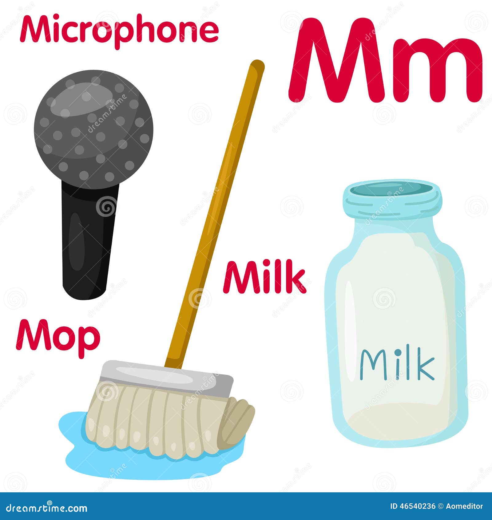 Illustrator of M alphabet stock vector. Illustration of font - 46540236