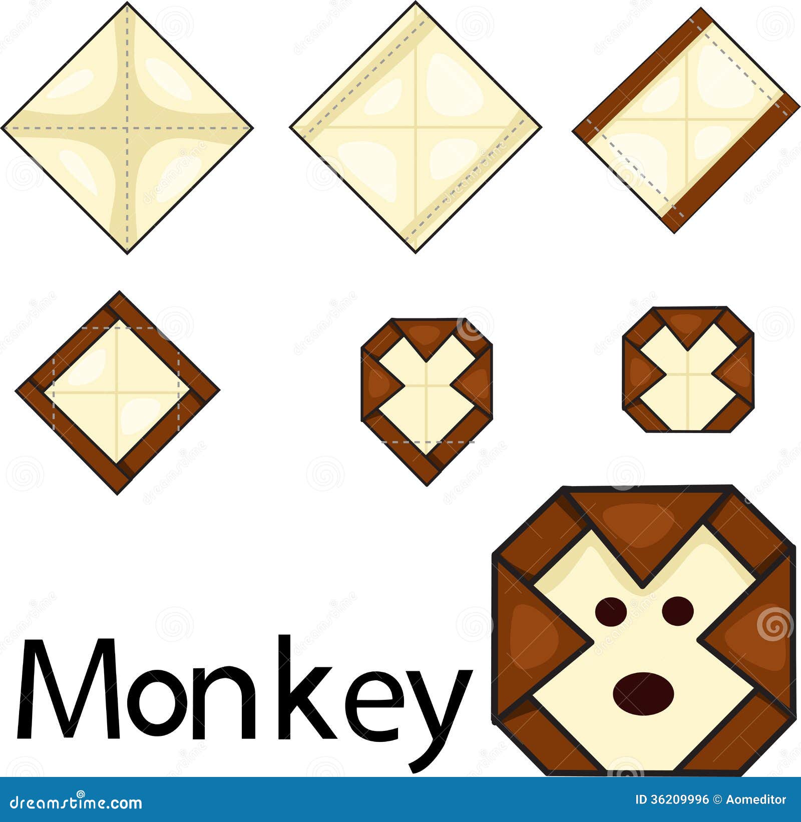 Illustrator Monkey Origami Stock Illustrations – 2 Illustrator Monkey ...