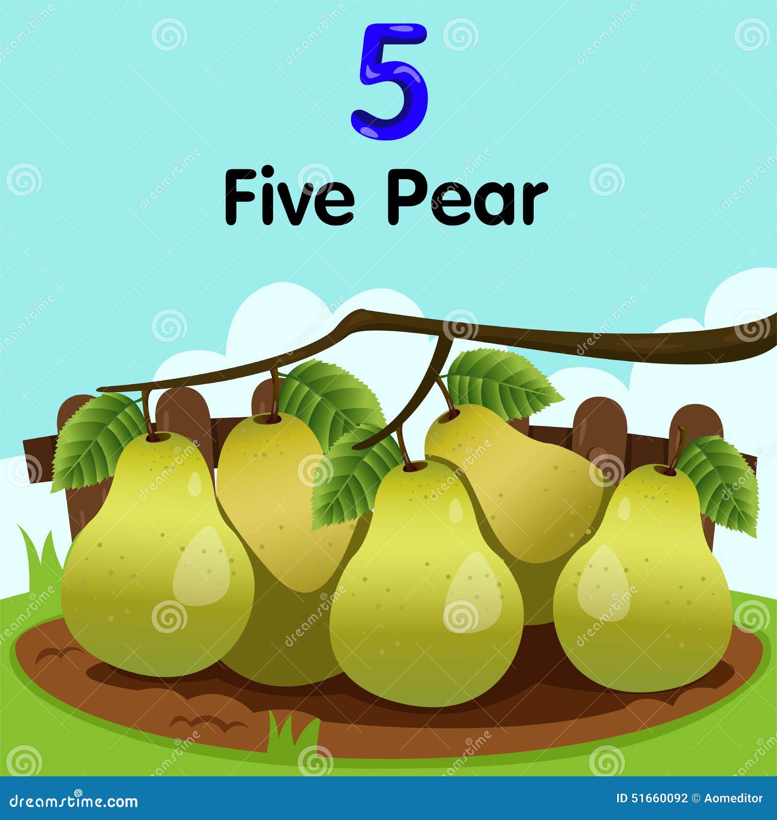 Illustrator Number Five Pear Stock Illustrations – 2 Illustrator Number ...