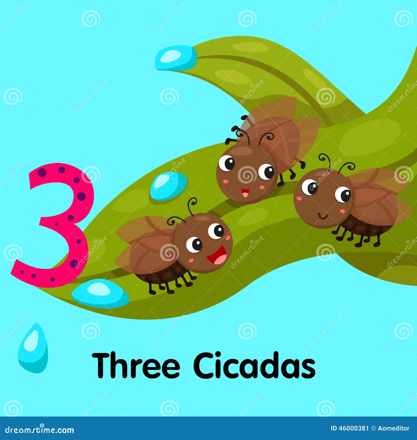 Number Three In A Laurel Wreath On A Dark Background With A World Map ...