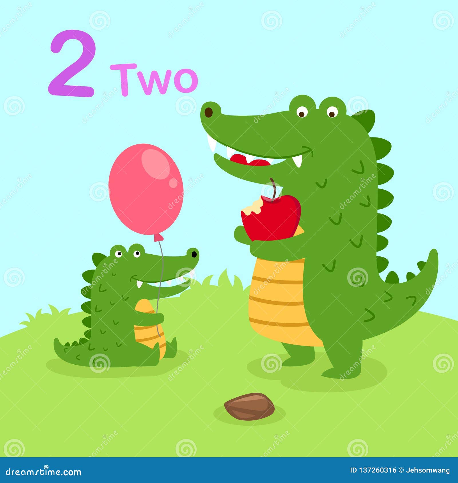 Illustrator of number two stock vector. Illustration of creature ...