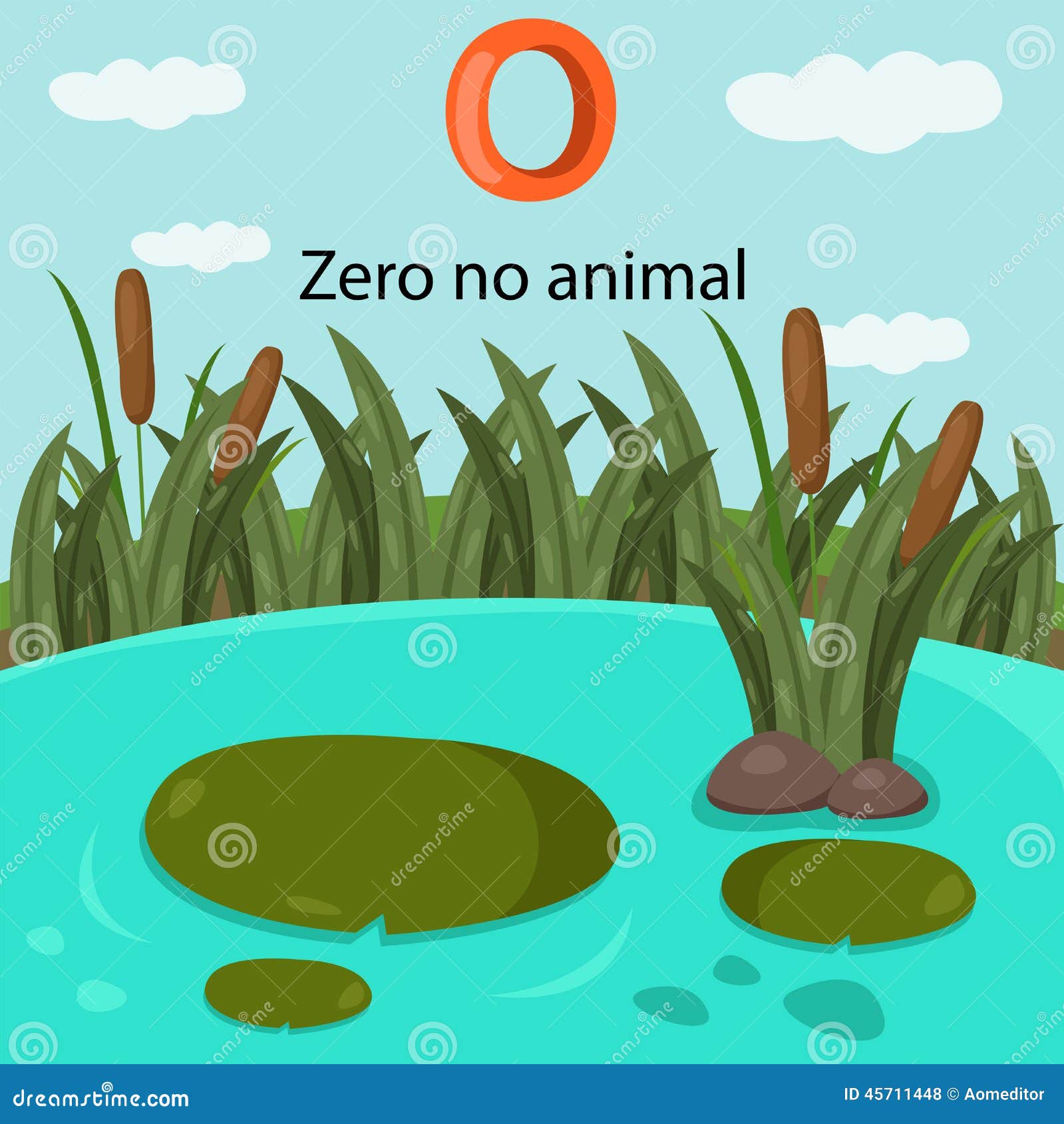 Illustrator of Number Zero is No Animal Stock Vector - Illustration of ...
