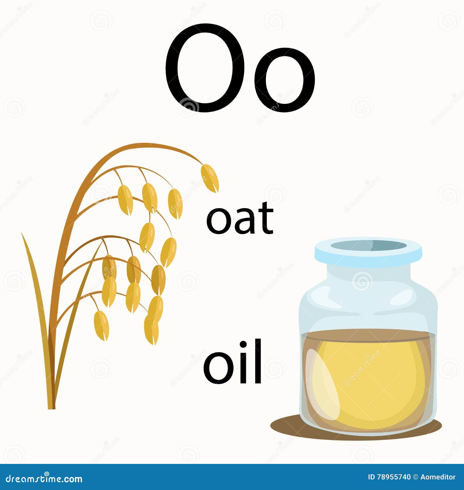 Illustrator of O Vocabulary Stock Vector - Illustration of marine ...