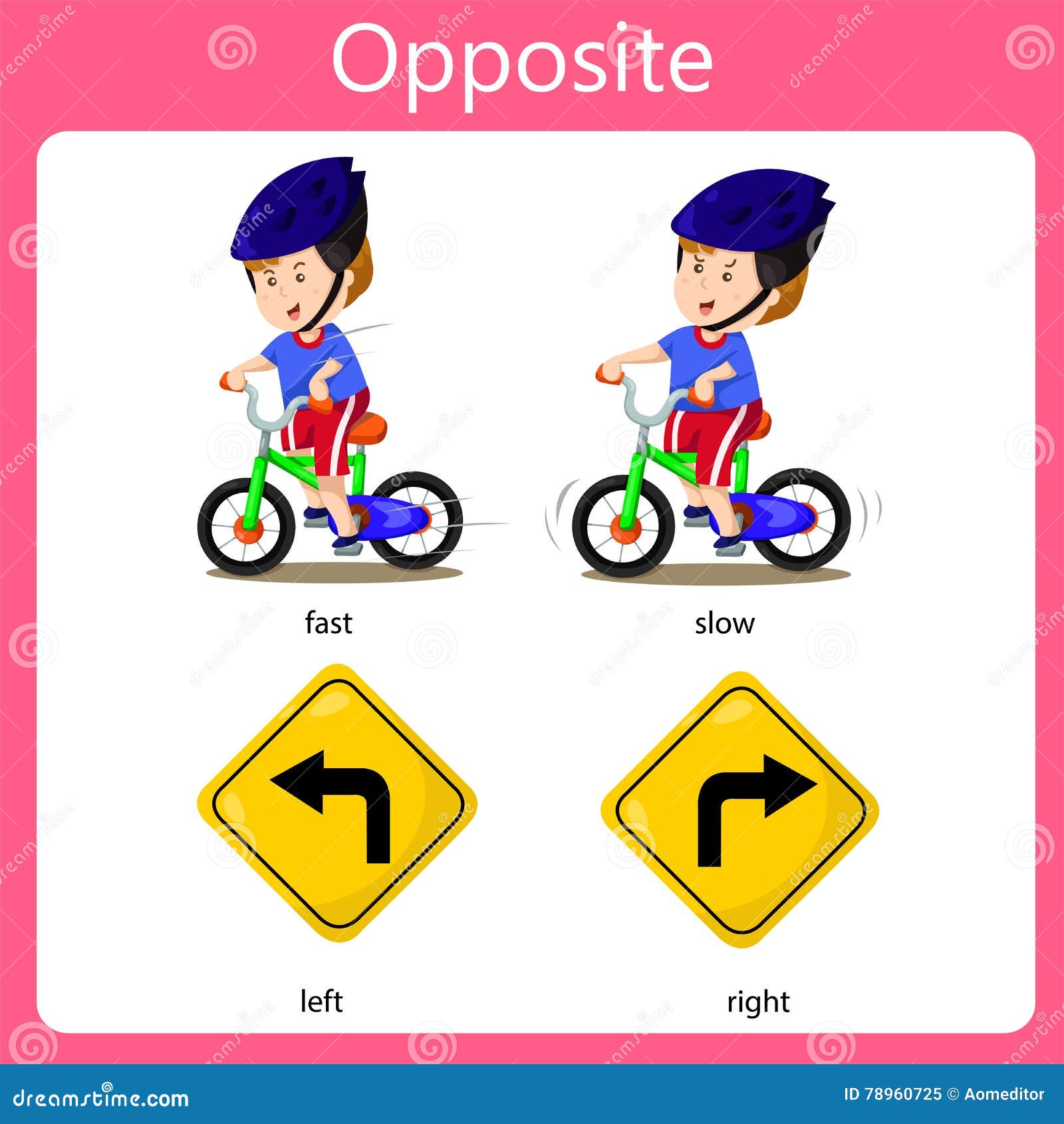 Opposite Left And Right, Girl On The Left And Boy On The Right On White ...