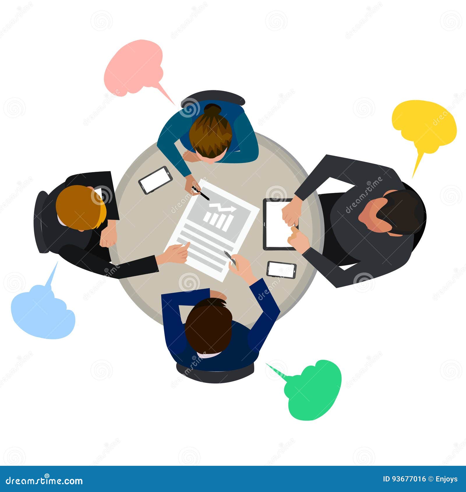 Illustrator of Planning Session of Cowokers Stock Illustration ...