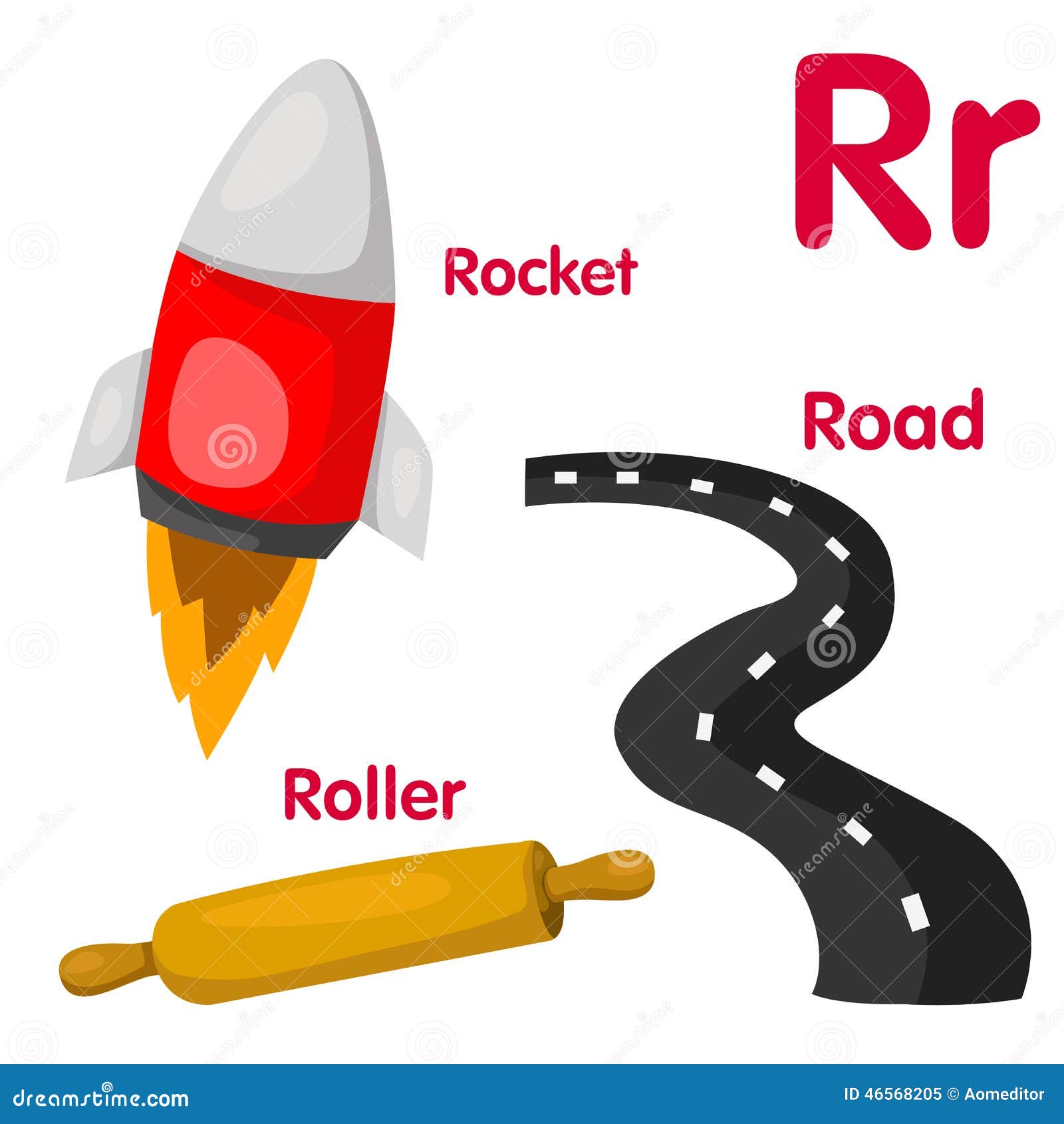 Illustrator of R alphabet stock vector. Illustration of funny - 46568205