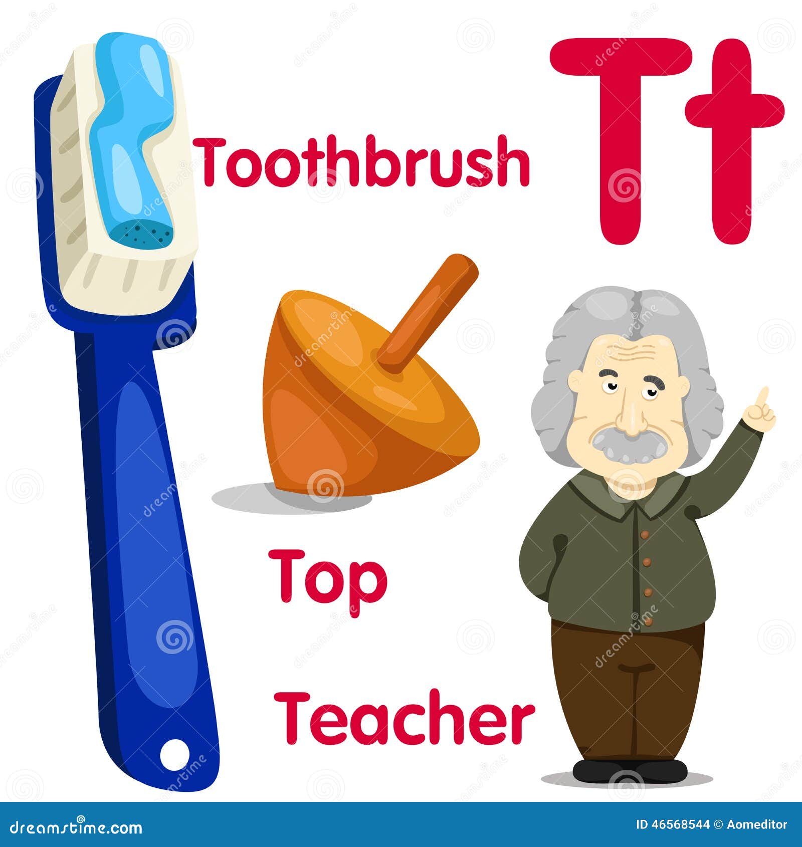 Illustrator of T alphabet stock vector. Illustration of graphic - 46568544