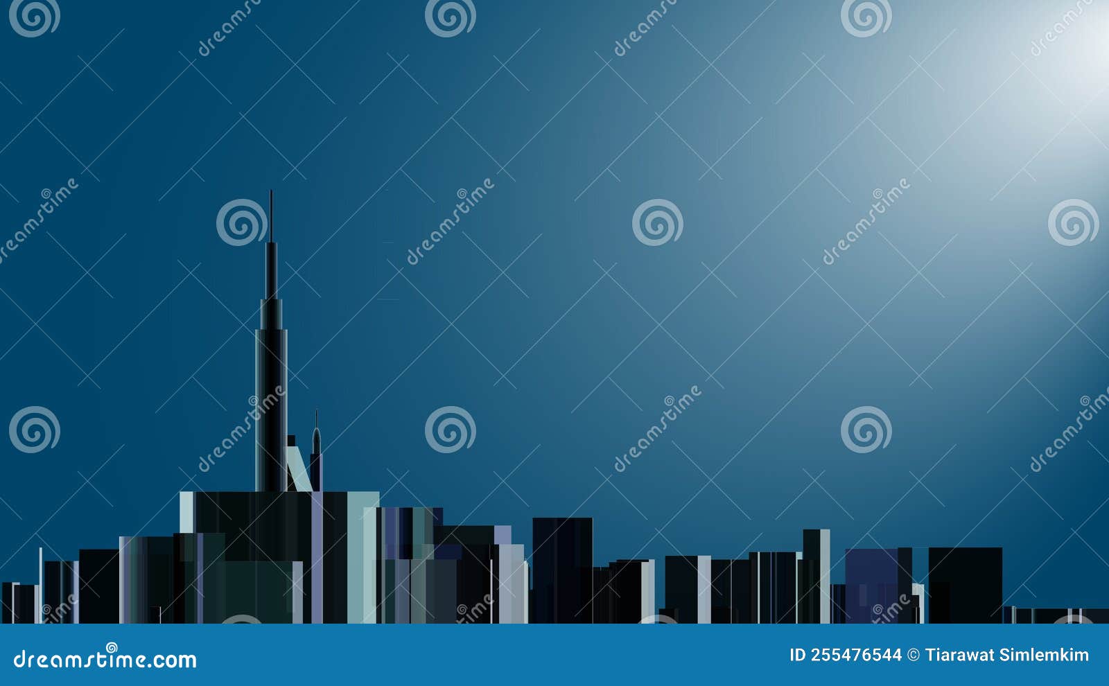 Illustrator Vector of Abstract Geometry Silhouette Cityscape in ...