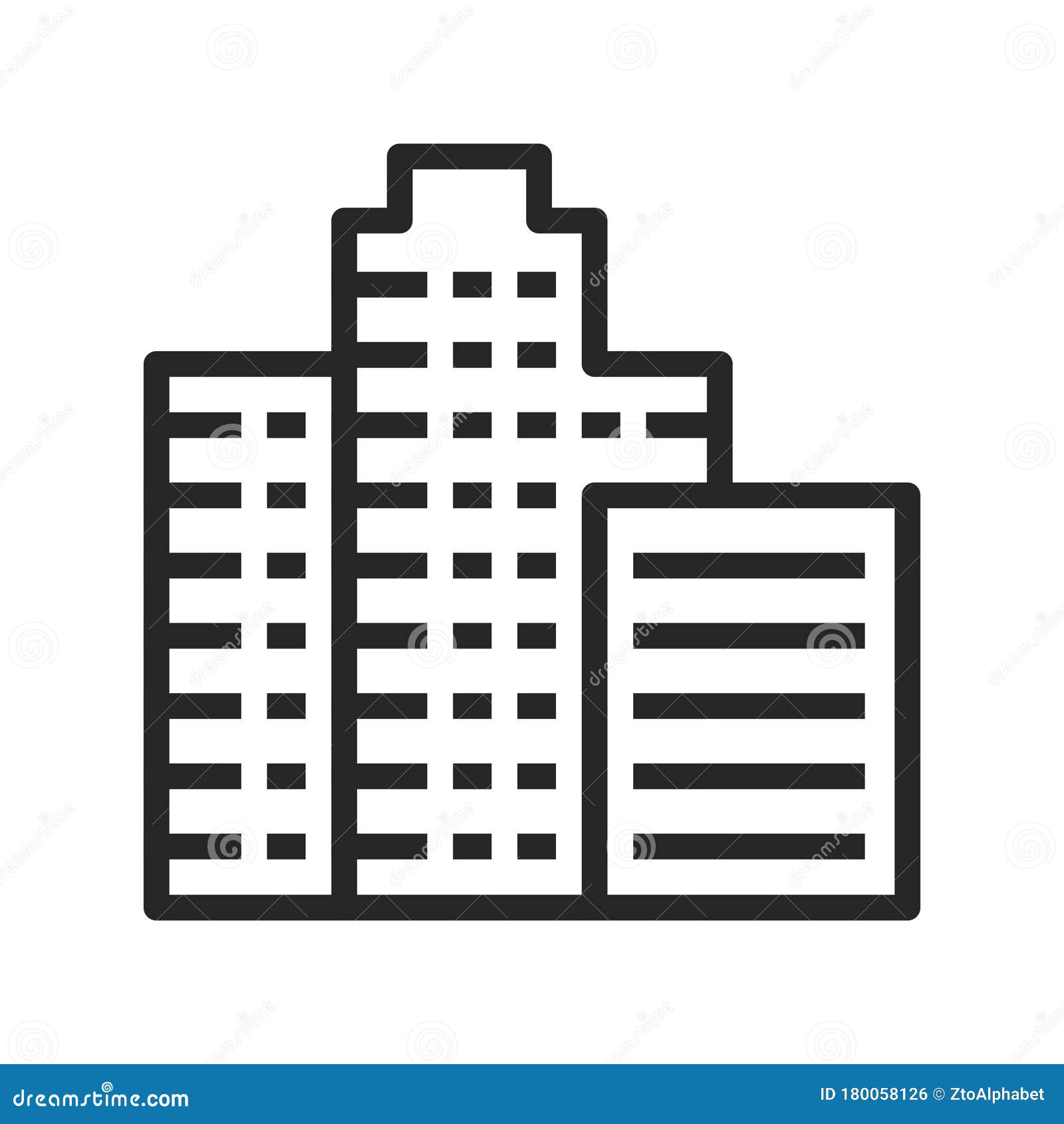 Building Thin Line Art Icon Stock Vector - Illustration of realestate ... Building Thin Line Art Icon Stock Vector - Illustration of realestate ...