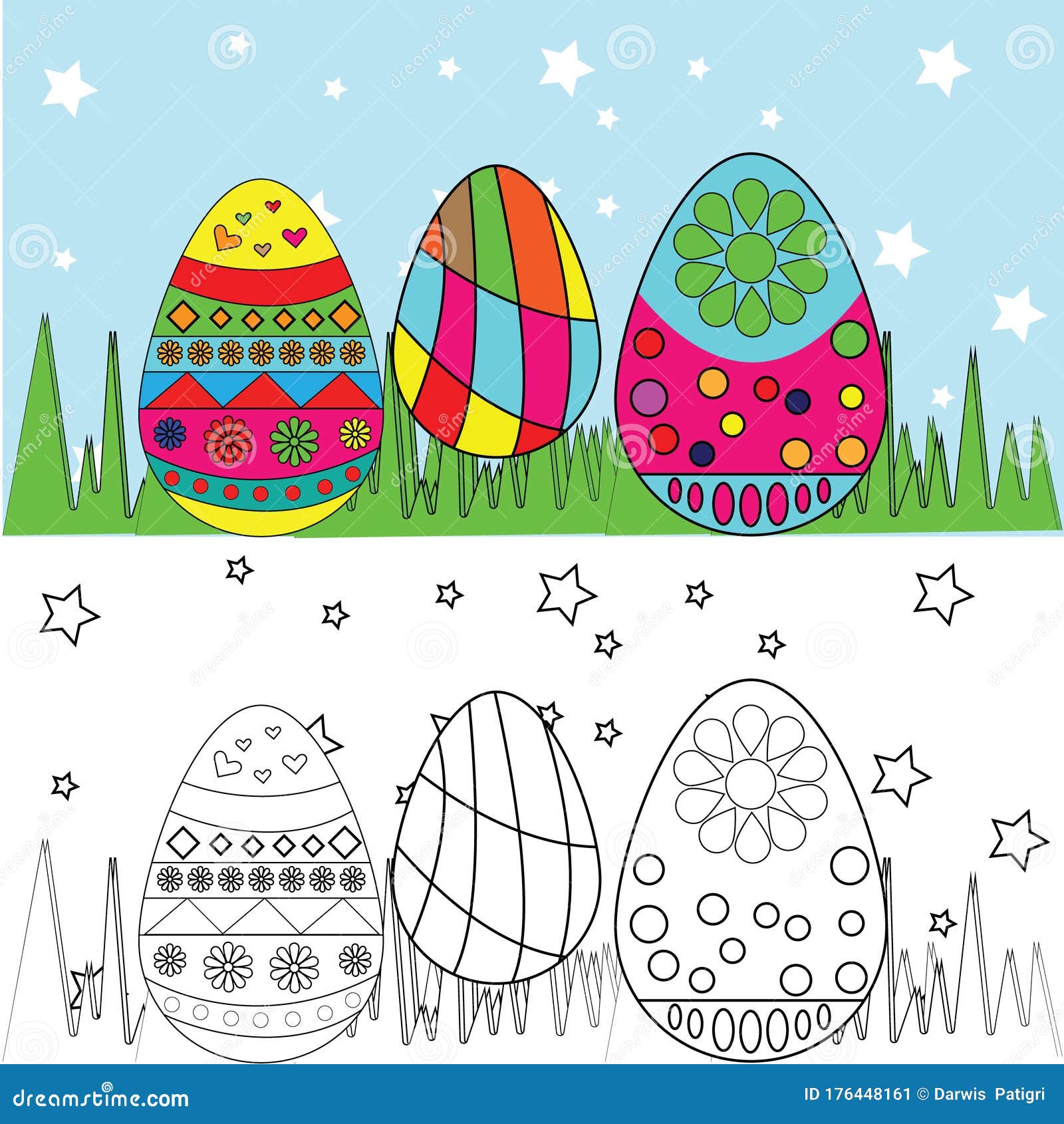 Illustrator Vector Coloring Book for Kids, Fun and Learning with Eps 10 ...