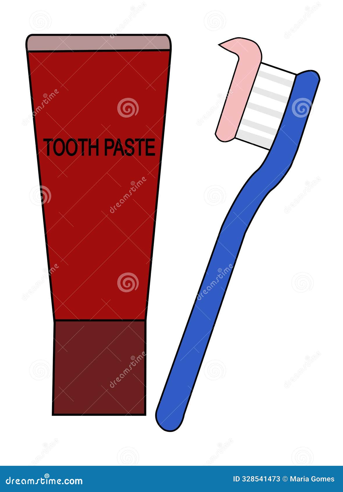 Toothbrush and Toothpaste Vector Design in Illustrator.logo Design.icon ...