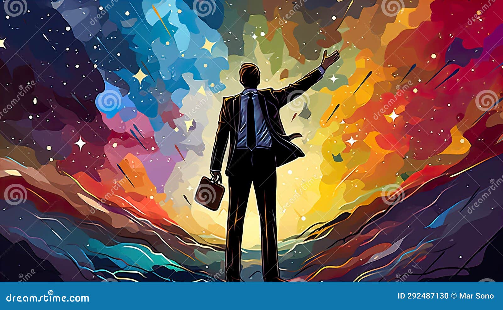 Illustrator Very Smooth Design Businessman . Generate AI Stock Photo ...
