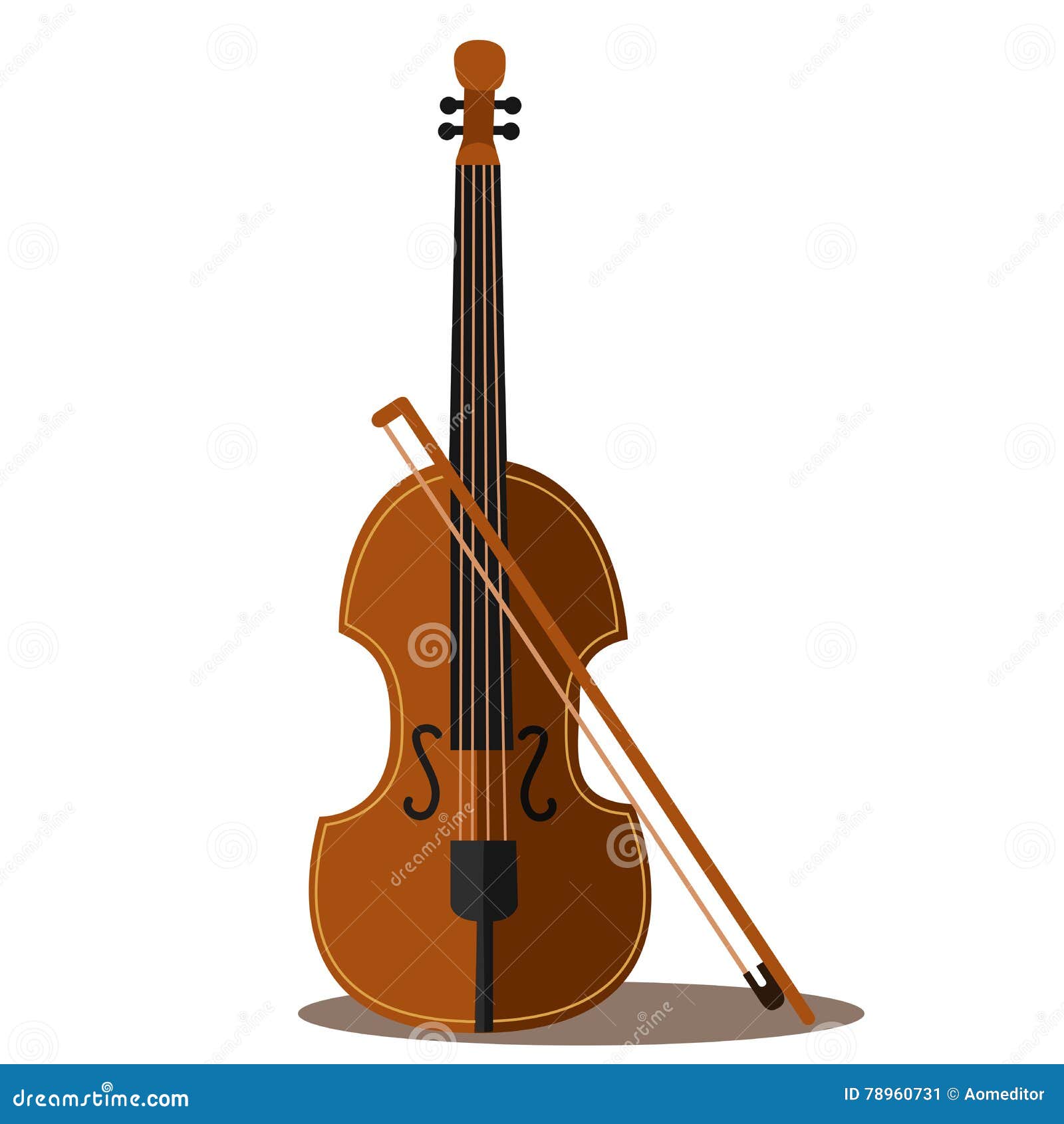 Illustrator of Violin stock vector. Illustration of sound - 78960731