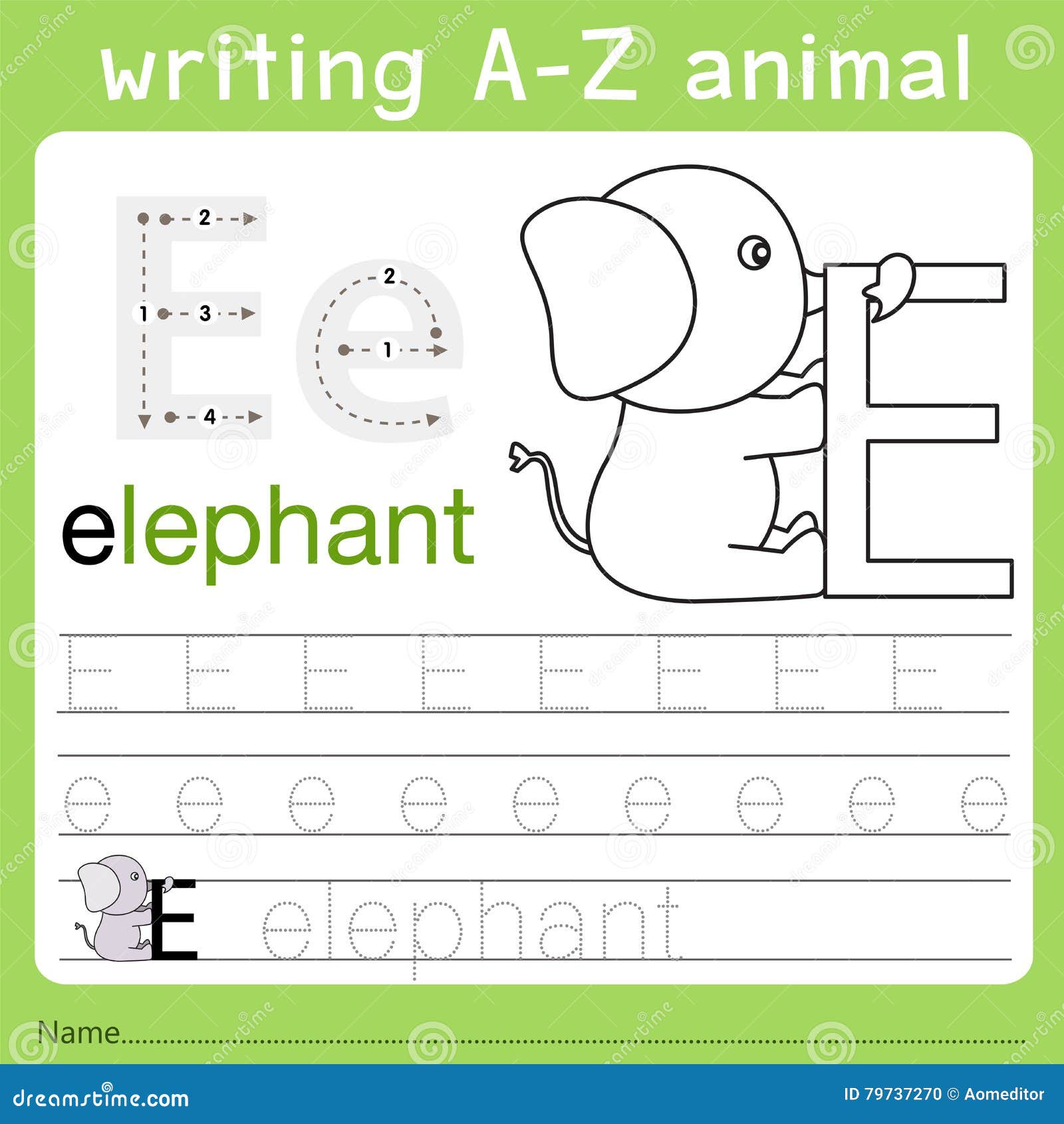 Illustrator Von Schreiben a-ztier E Vektor Abbildung - Illustration von ...