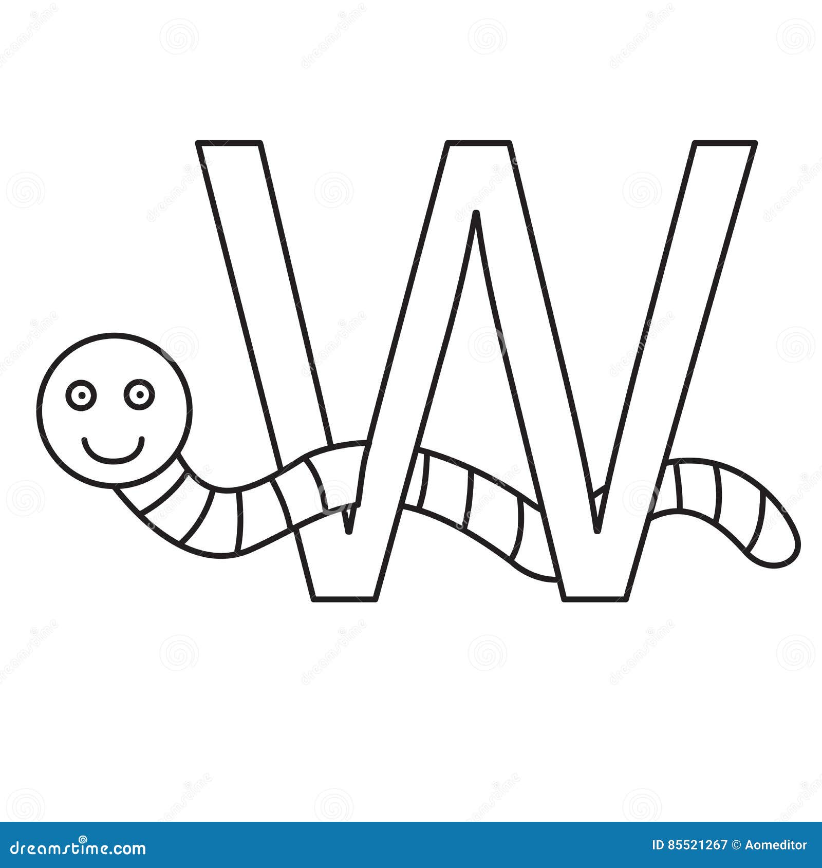 Illustrator of w worm stock vector. Illustration of bird - 85521267