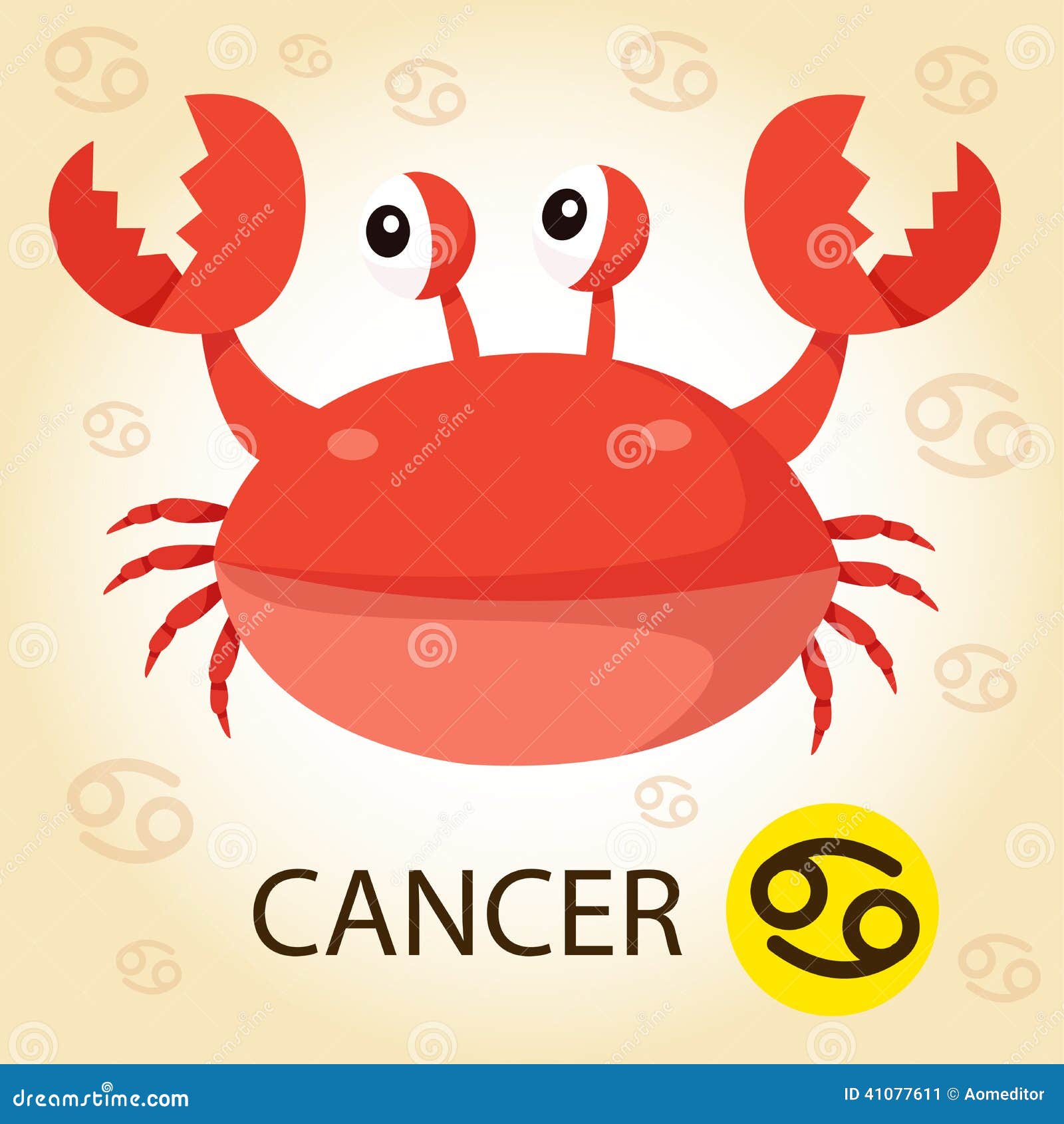 Illustrator of Zodiac with Cancer Stock Vector - Illustration of ...