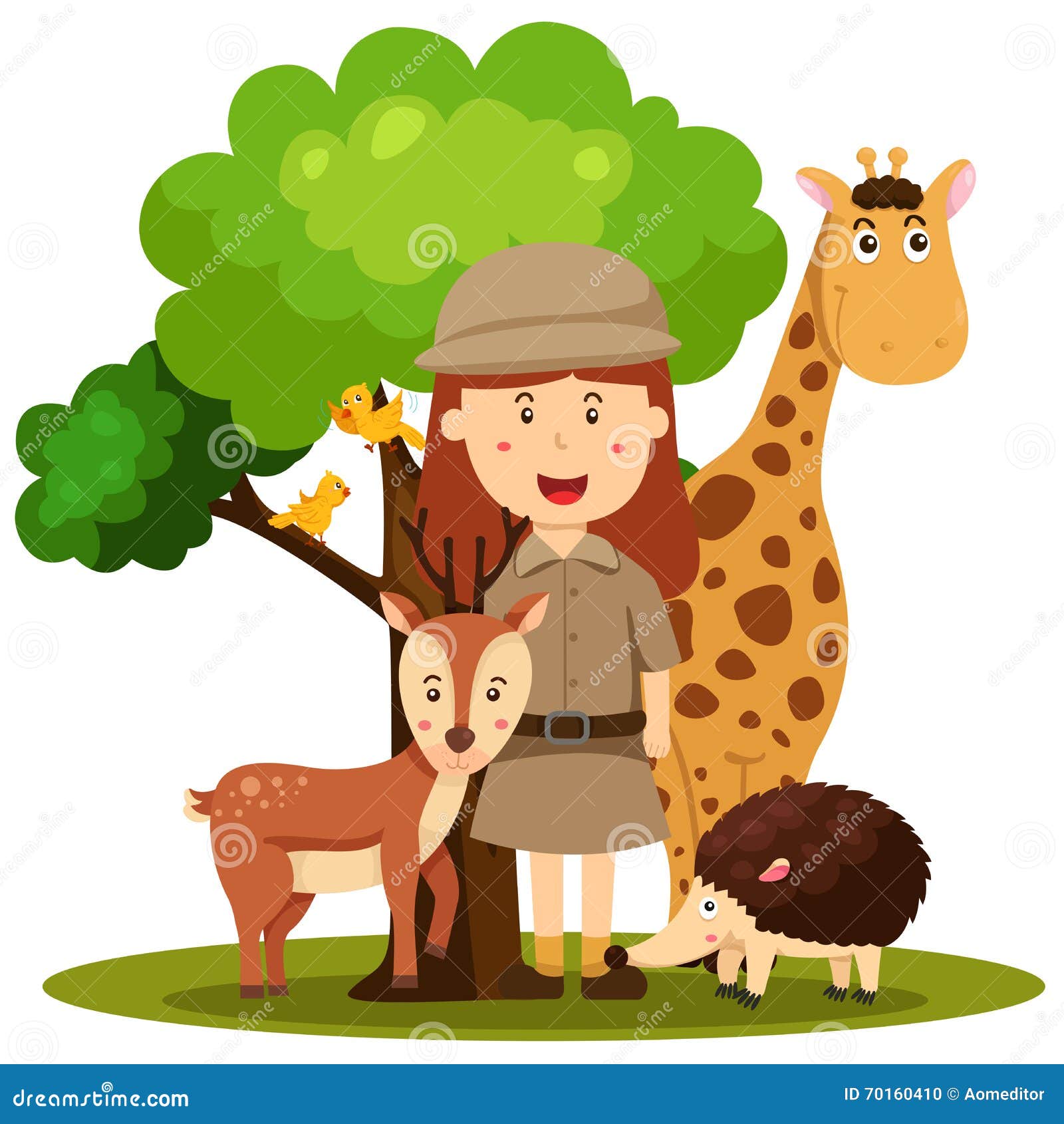 Illustrator of Zoo Keeper Women Stock Vector - Illustration of people ...