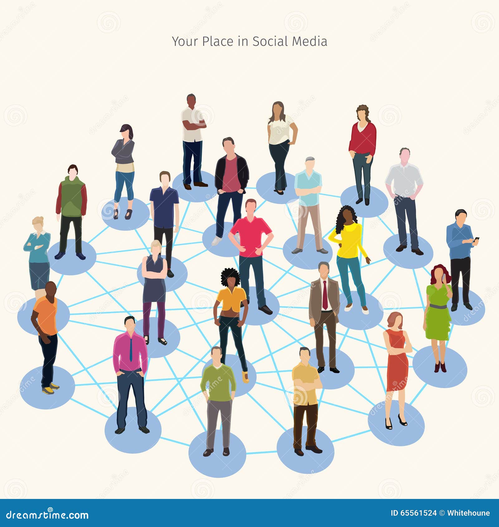 Illustrazione Concettuale Della Rete Sociale Illustrazione Vettoriale ...