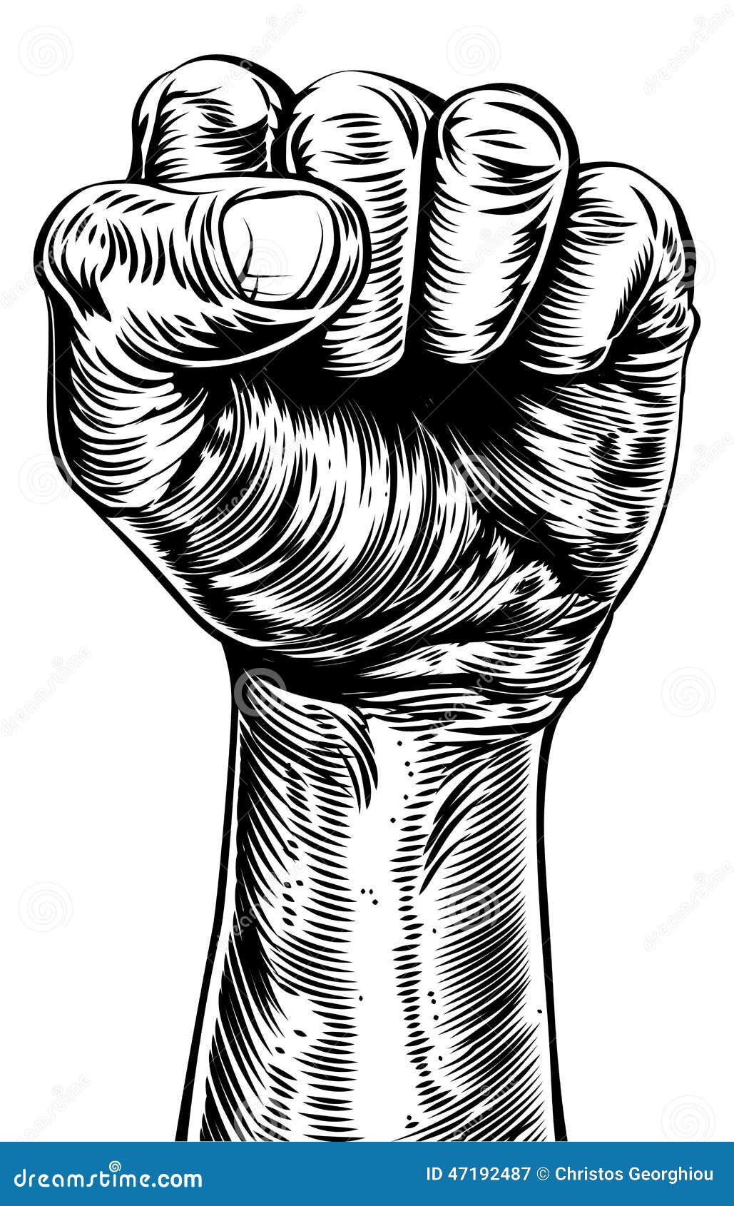 Illustrazione del pugno illustrazione vettoriale. Illustrazione di ...