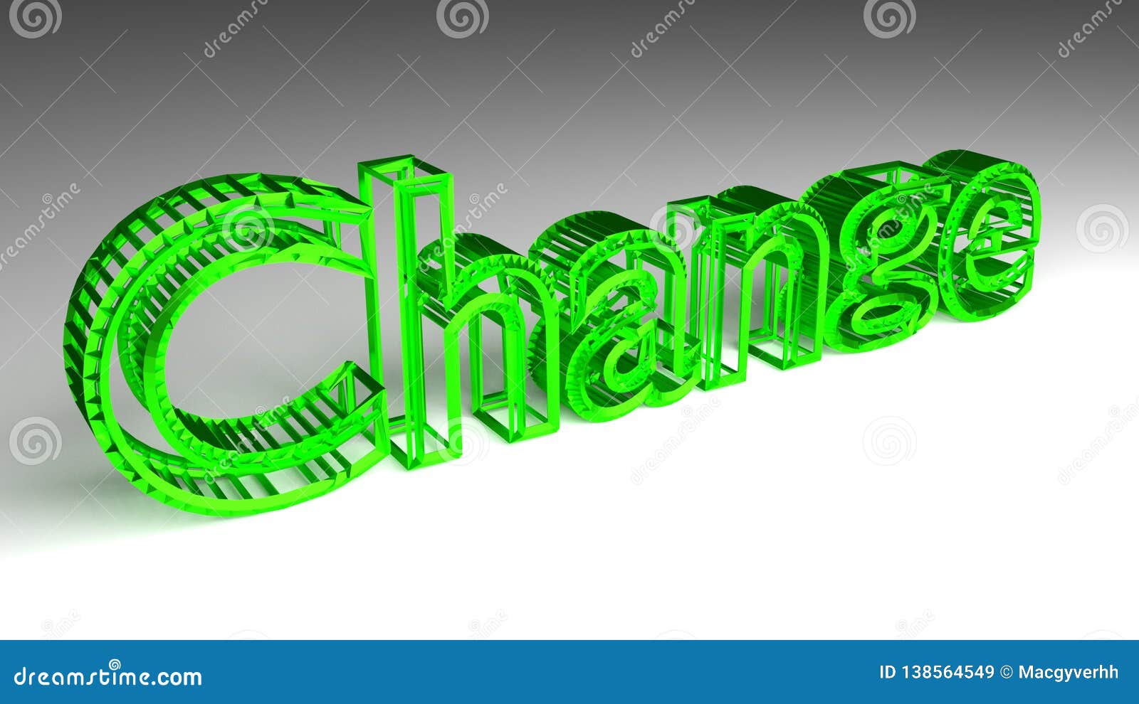 Illustrazione Del Segno 3D Del Cambiamento Illustrazione di Stock ...