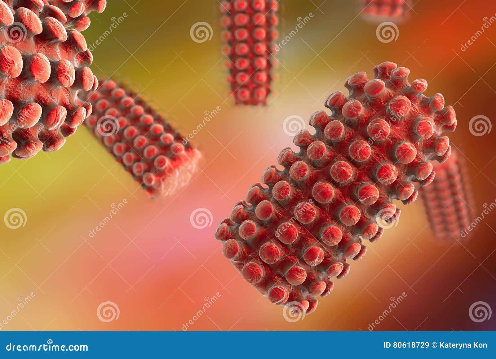 Illustrazione Del Virus Della Rabbia Illustrazione di Stock ...