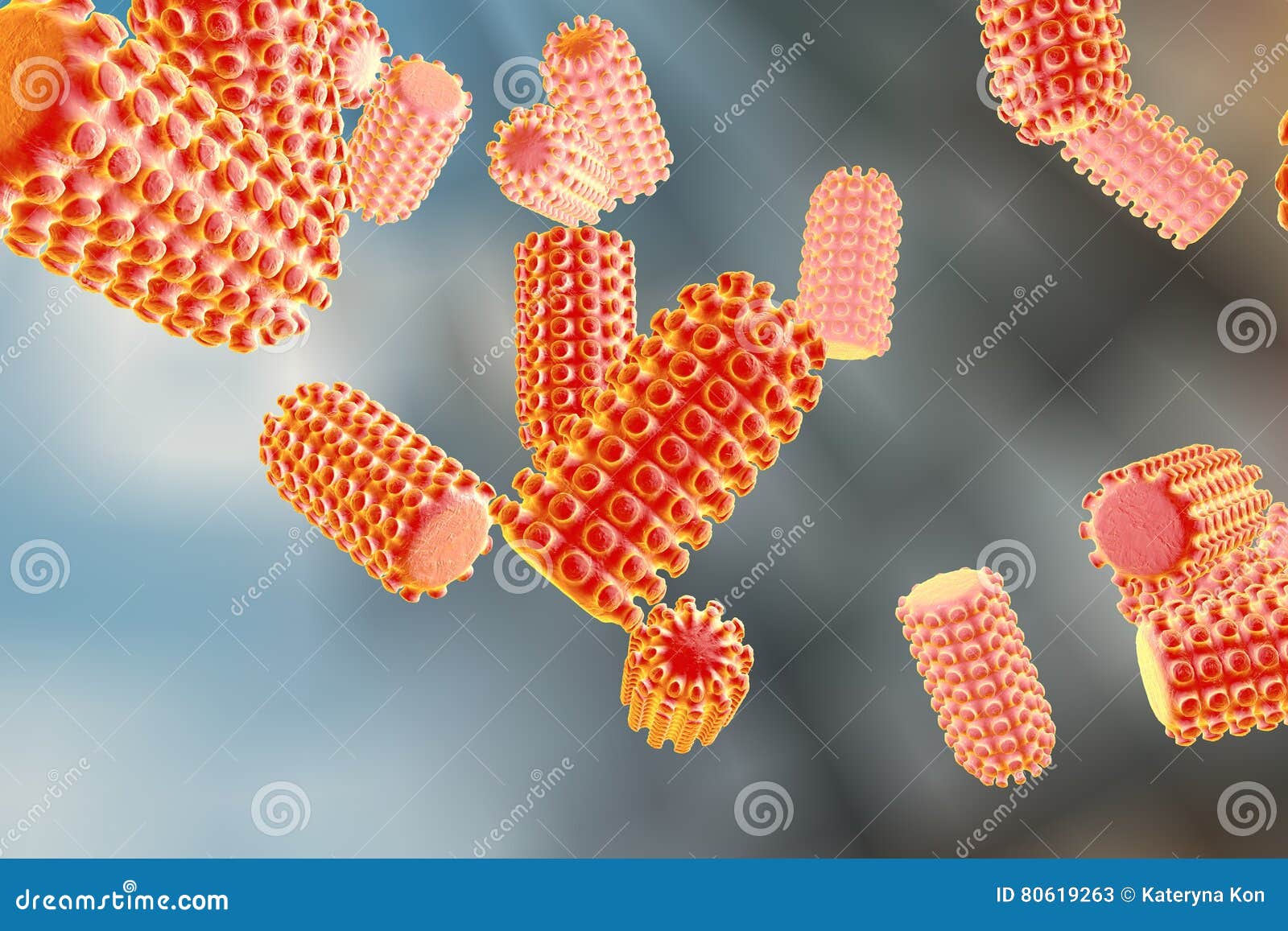 Illustrazione Del Virus Della Rabbia Illustrazione di Stock ...