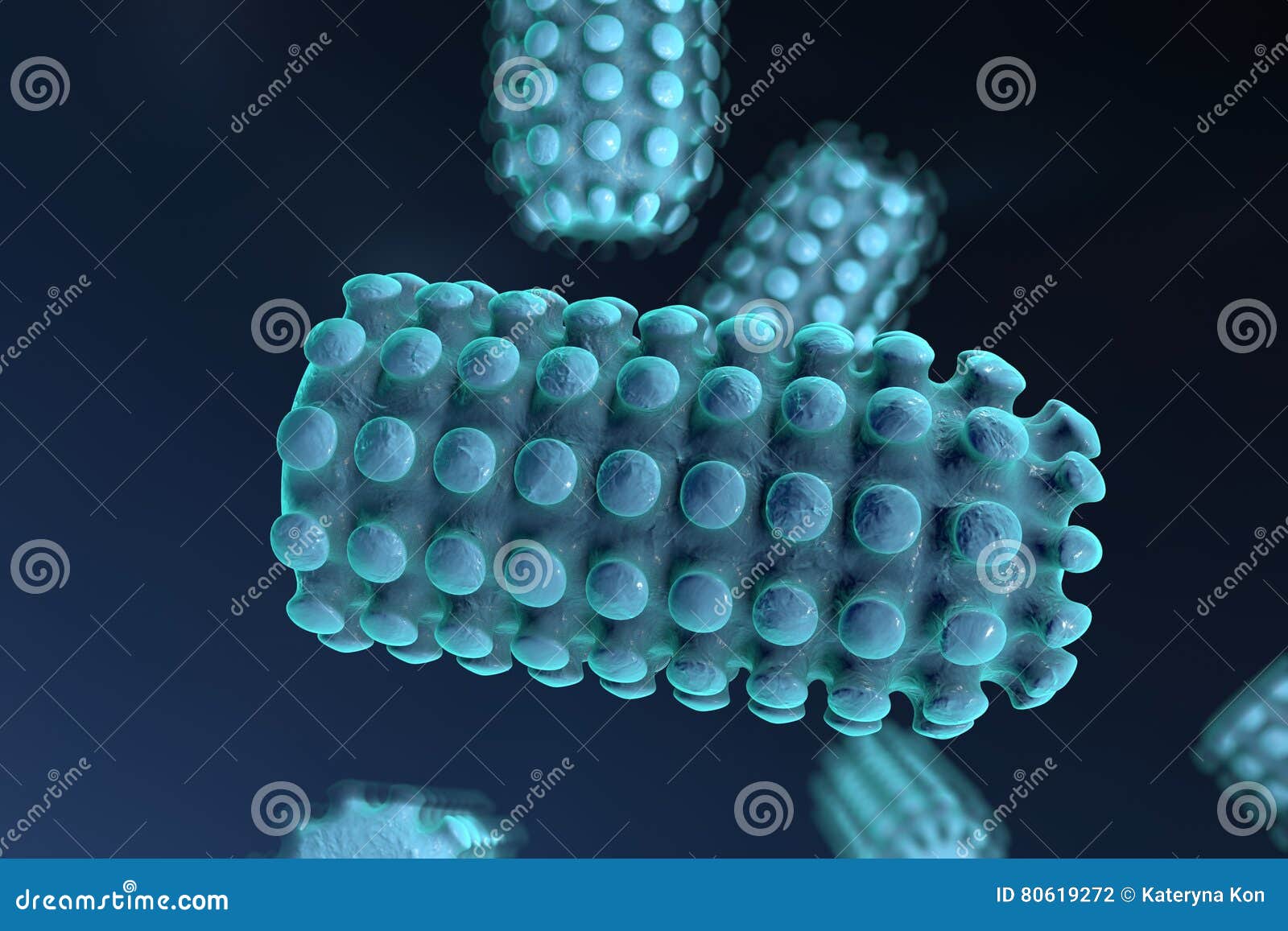 Illustrazione Del Virus Della Rabbia Illustrazione di Stock ...