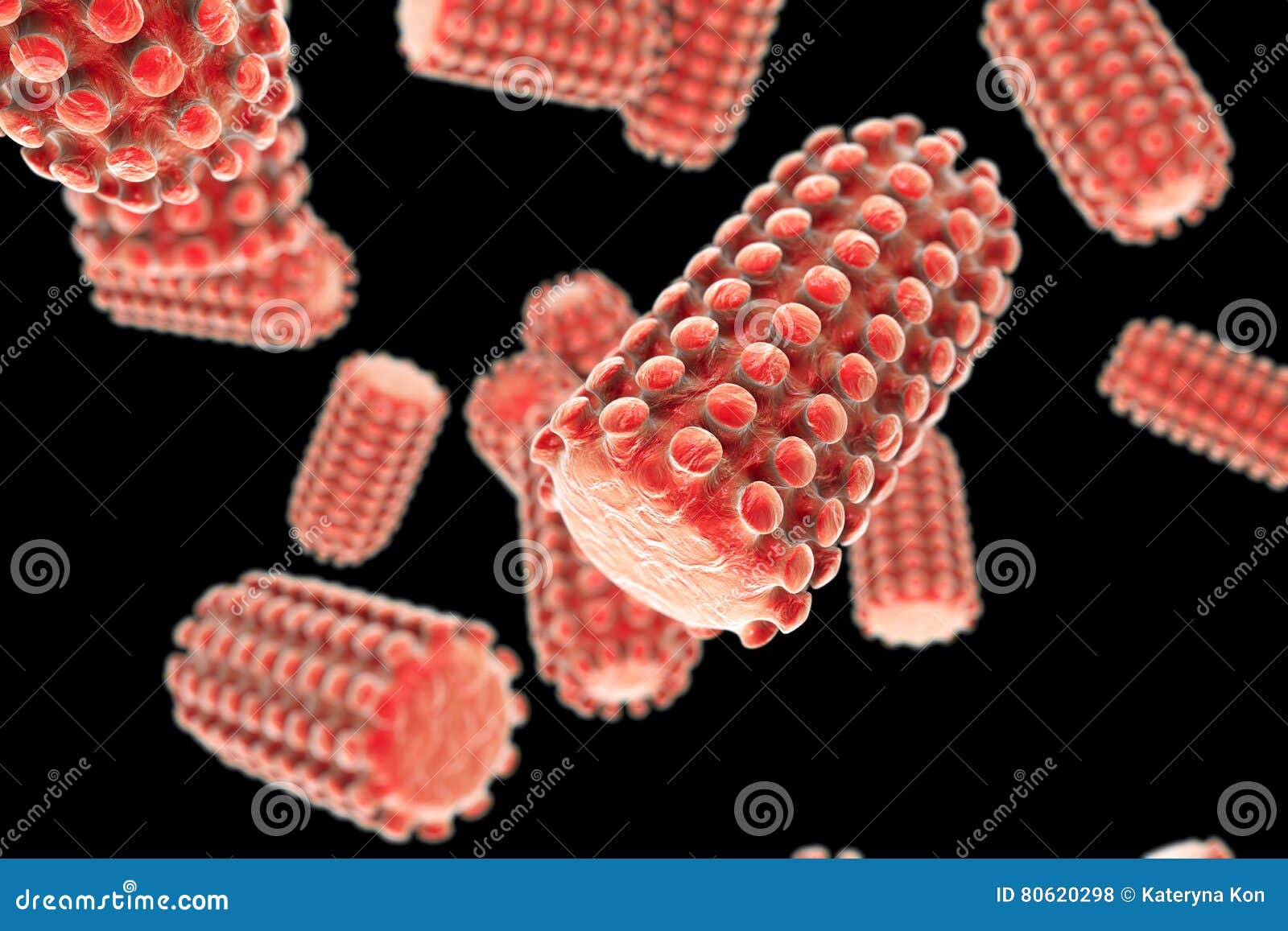 Illustrazione Del Virus Della Rabbia Illustrazione di Stock ...