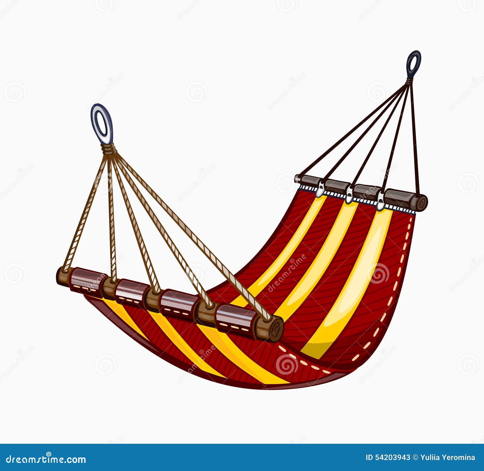 Illustrazione Dell'amaca Dipinta Illustrazione Vettoriale ...