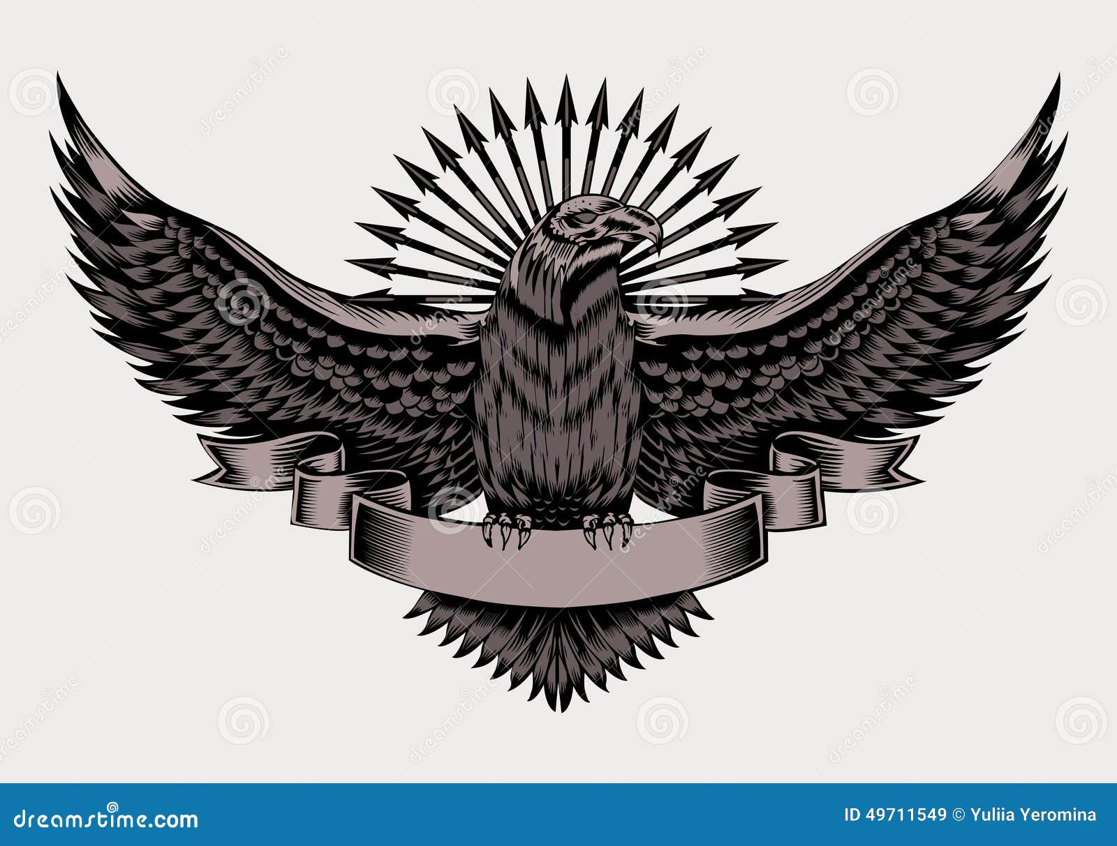 Illustrazione Dell'emblema Con L'aquila Illustrazione Vettoriale ...