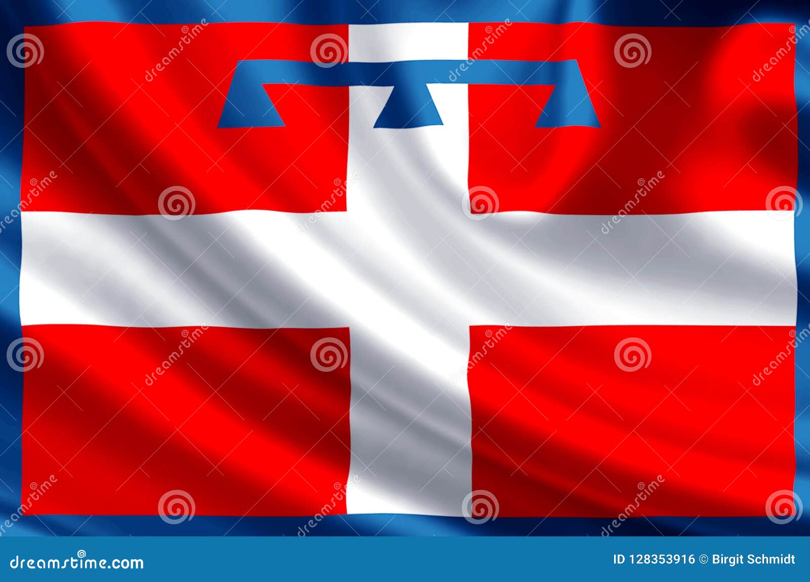 Illustrazione Della Bandiera Di Piemonte Illustrazione di Stock ...