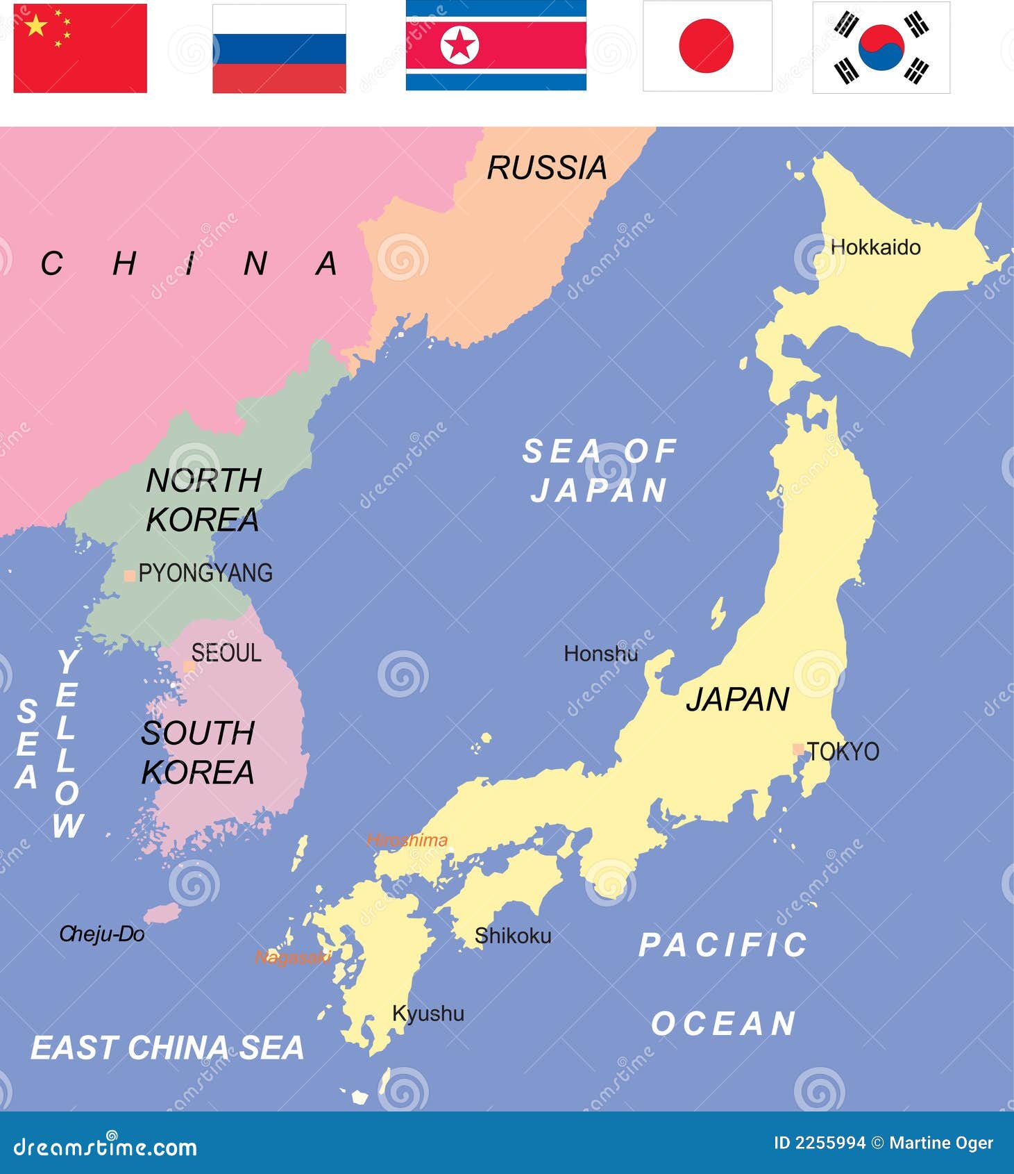 Illustrazione Della Mappa Della Corea Illustrazione Vettoriale ...