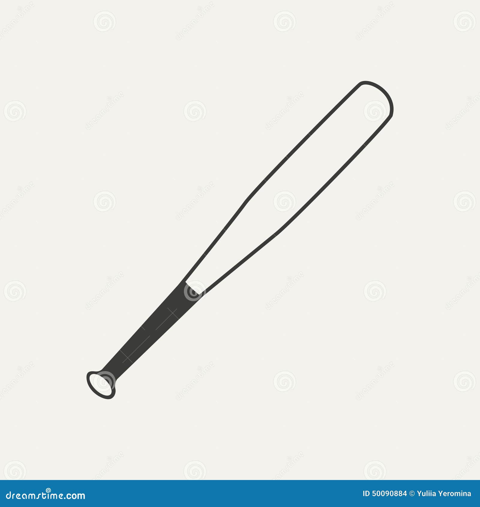 Illustrazione Della Mazza Da Baseball Illustrazione Vettoriale ...