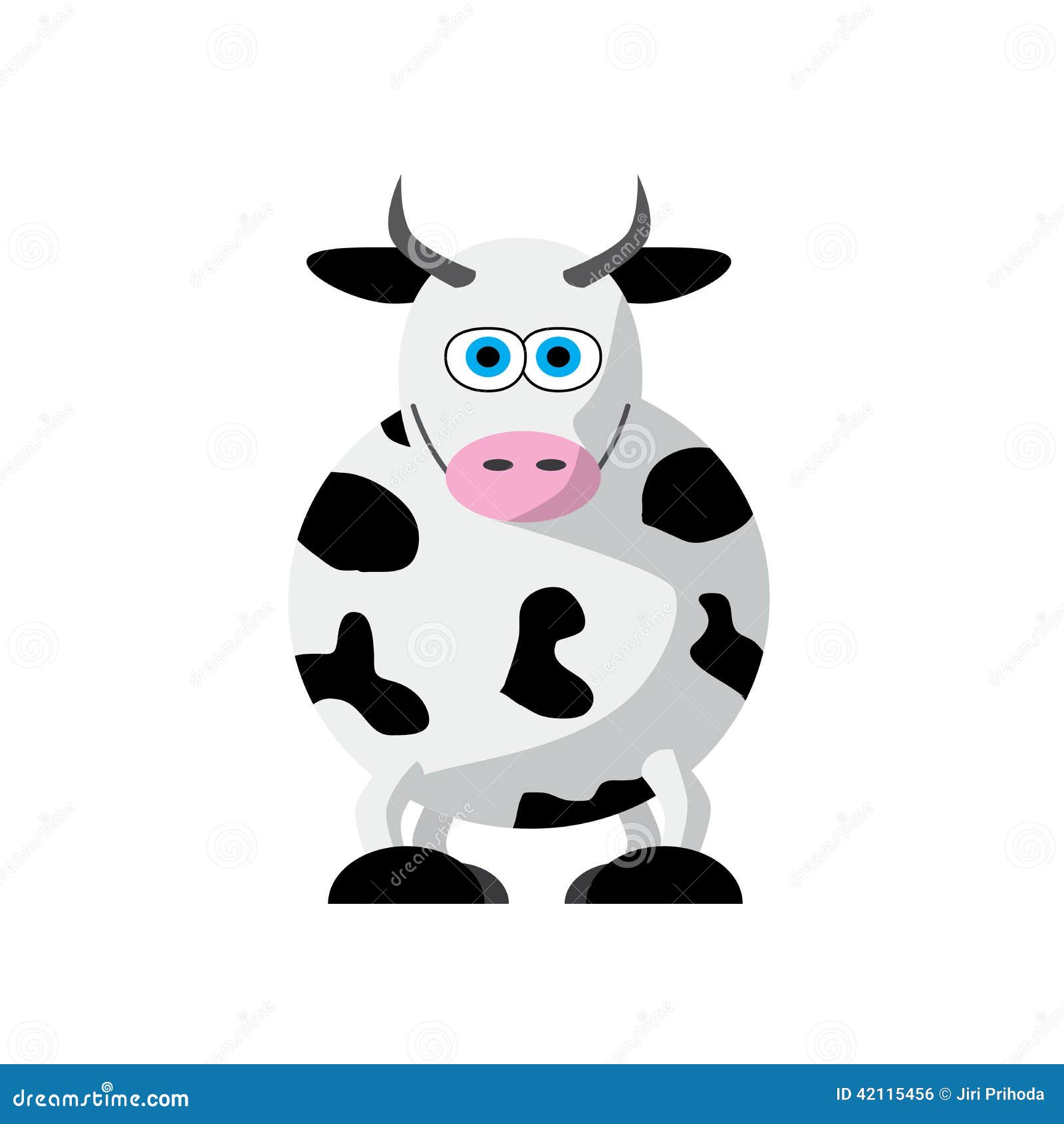 Illustrazione della mucca illustrazione vettoriale. Illustrazione di ...