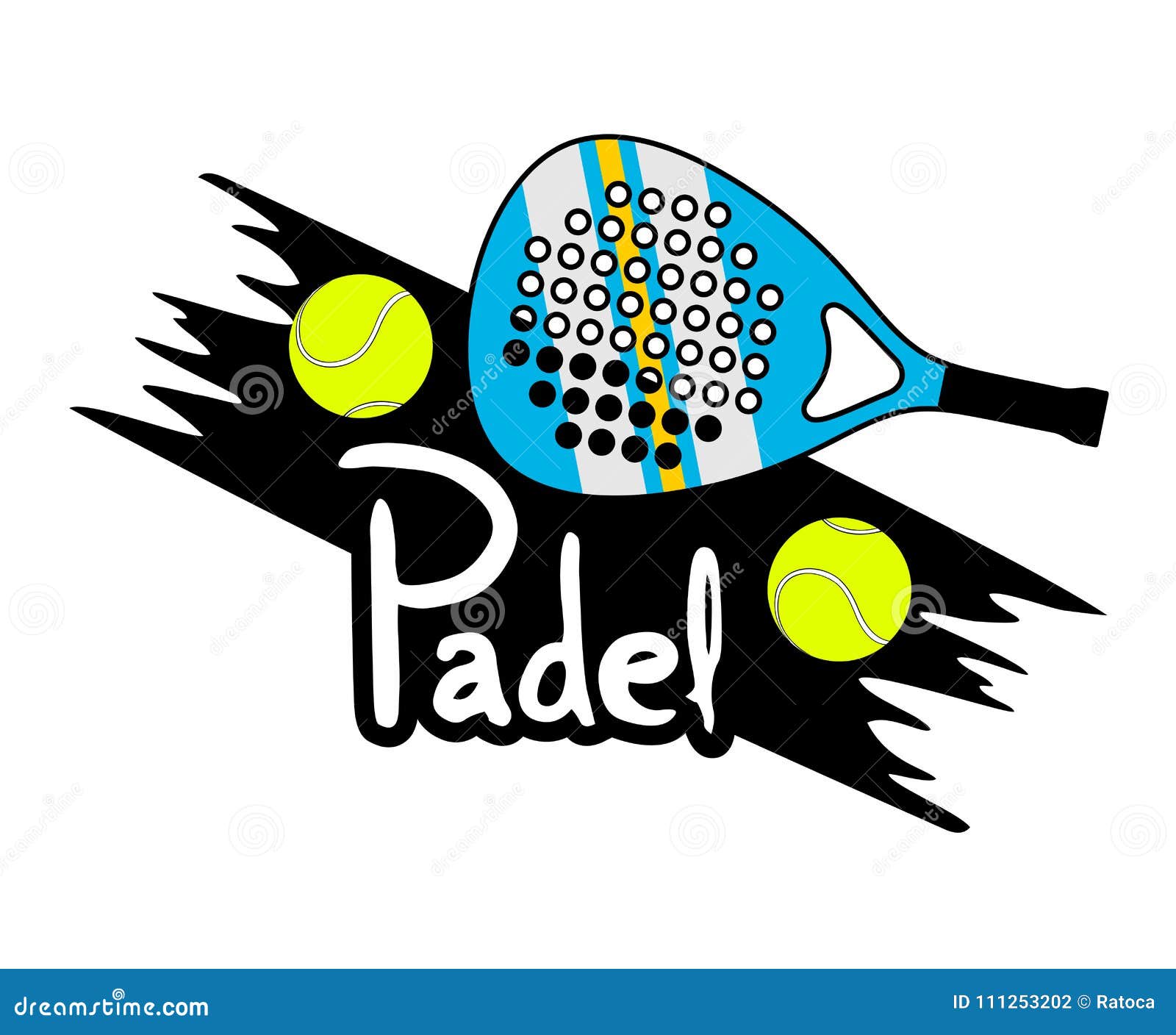 Illustrazione Della Racchetta Di Padel Illustrazione Vettoriale ...