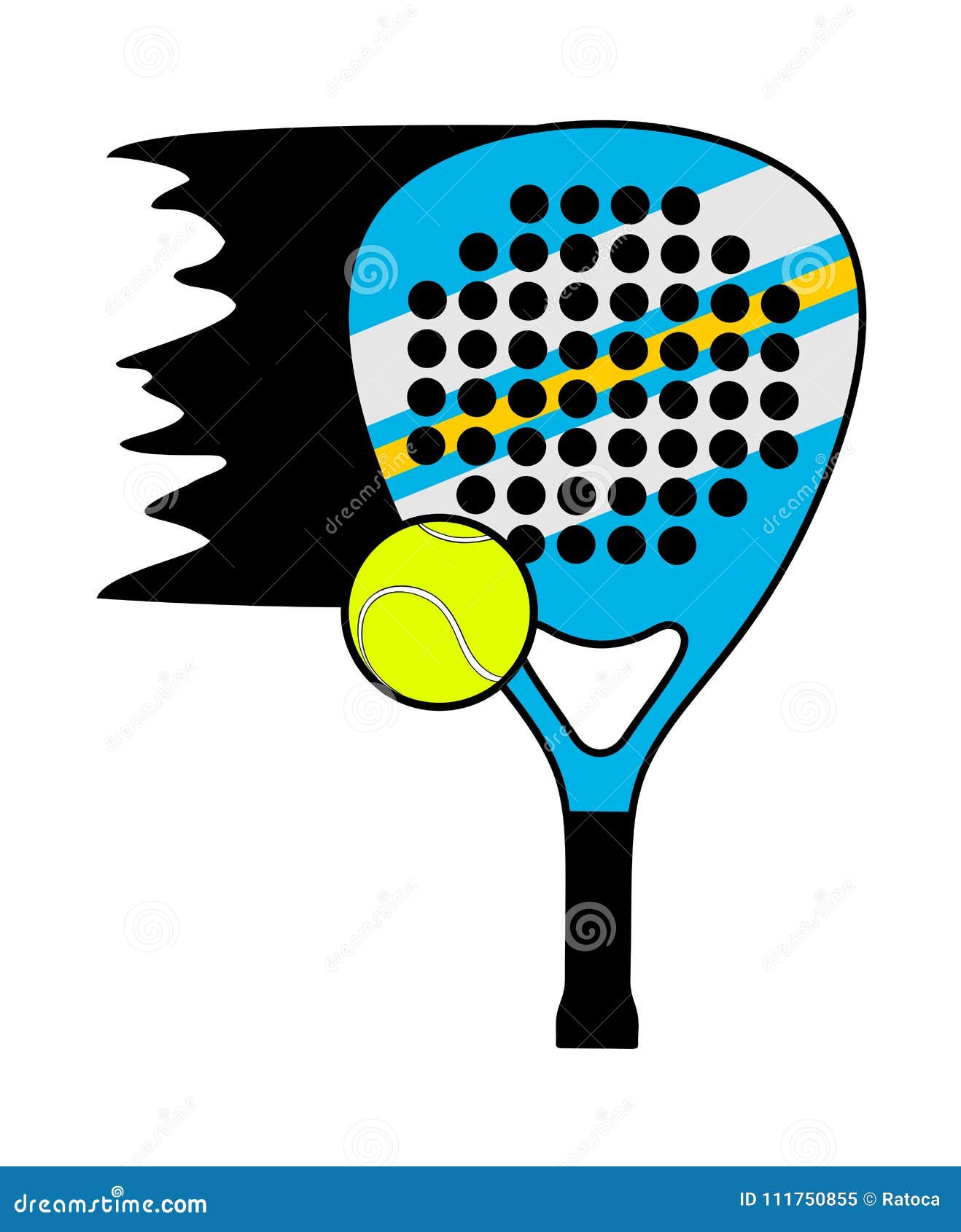 Illustrazione Della Racchetta Di Padel Illustrazione Vettoriale ...