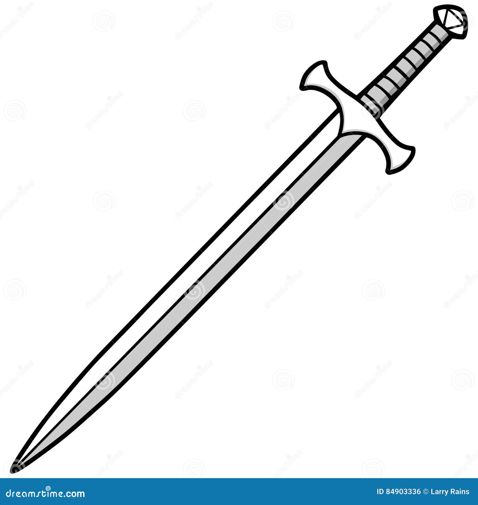 Illustrazione della spada illustrazione vettoriale. Illustrazione di ...