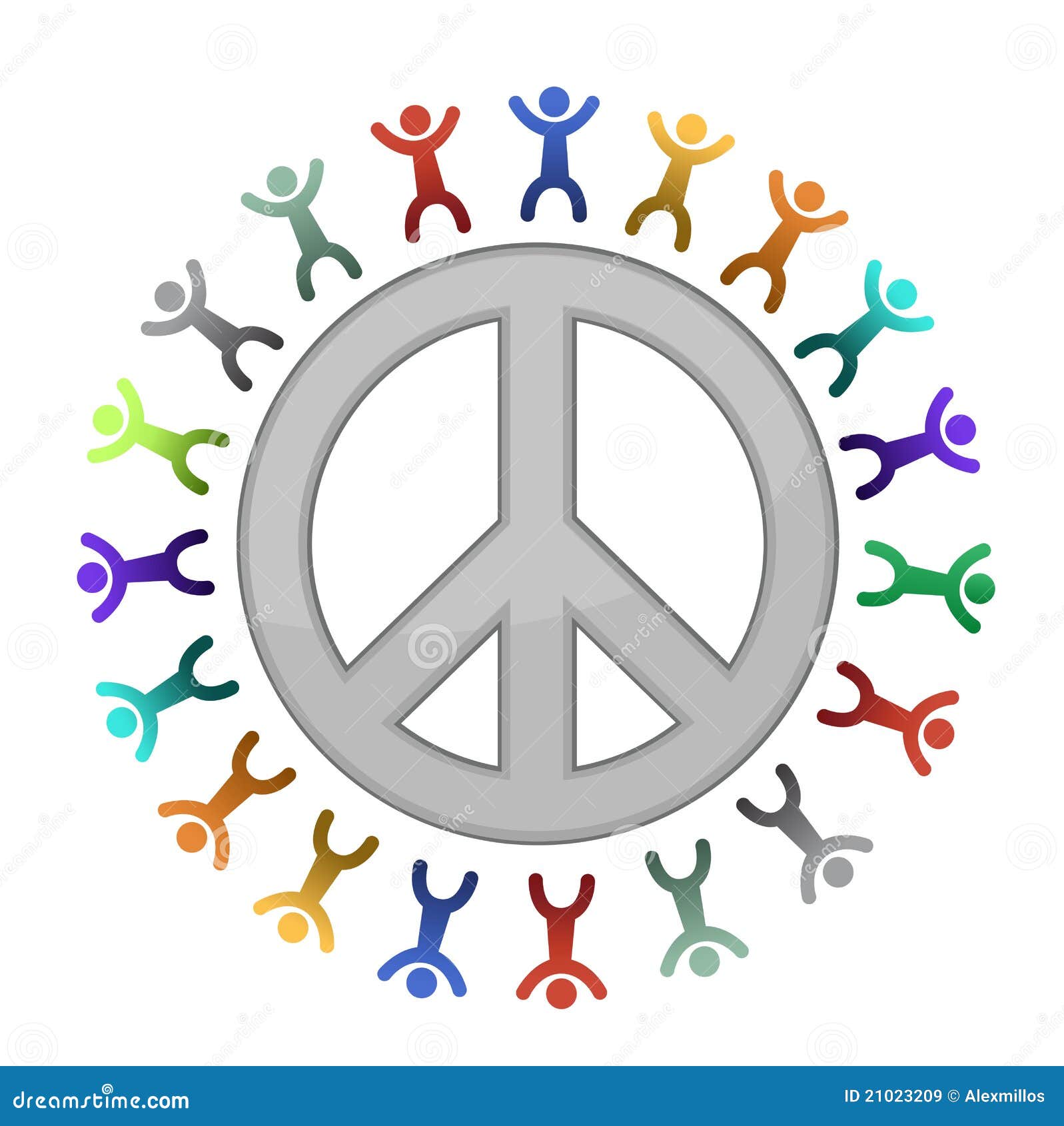 Illustrazione Di Diversità Del Segno Di Pace Illustrazione Vettoriale ...