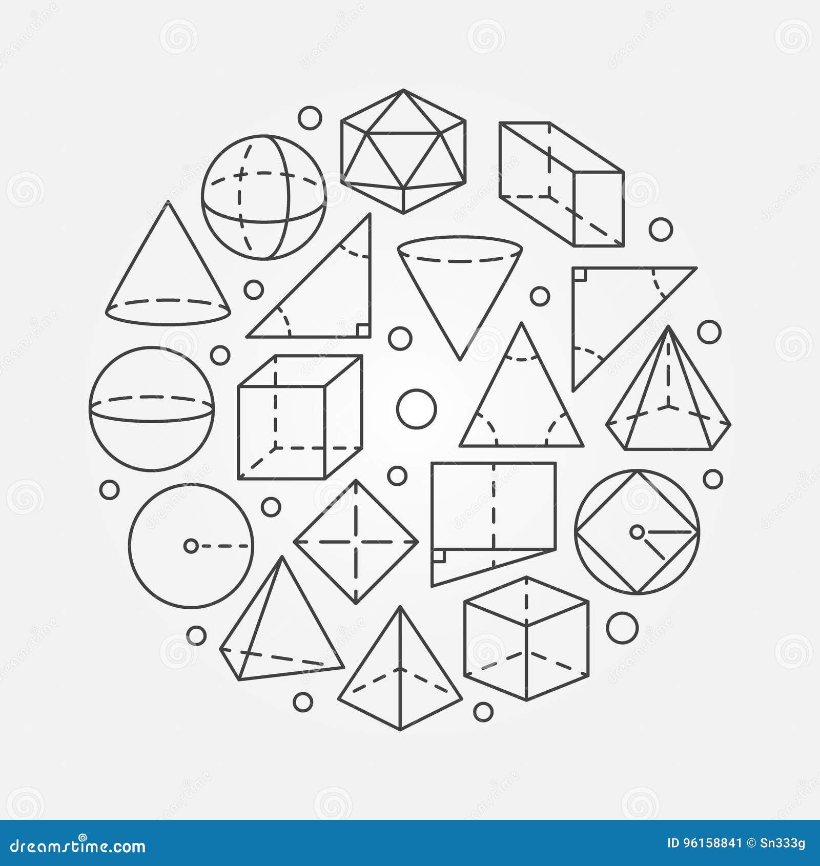 Illustrazione Di Matematica Della Geometria Illustrazione Vettoriale ...