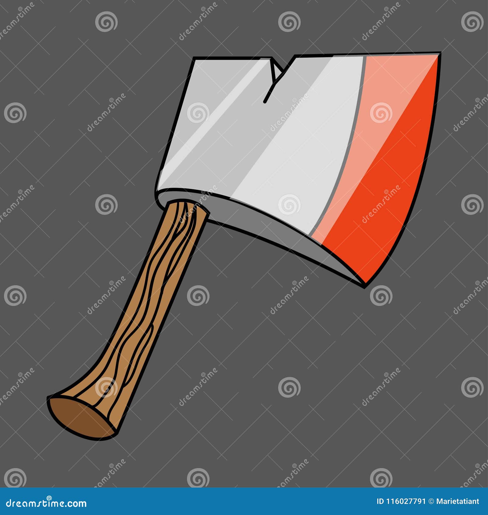 Illustrazione di un'ascia illustrazione vettoriale. Illustrazione di ...