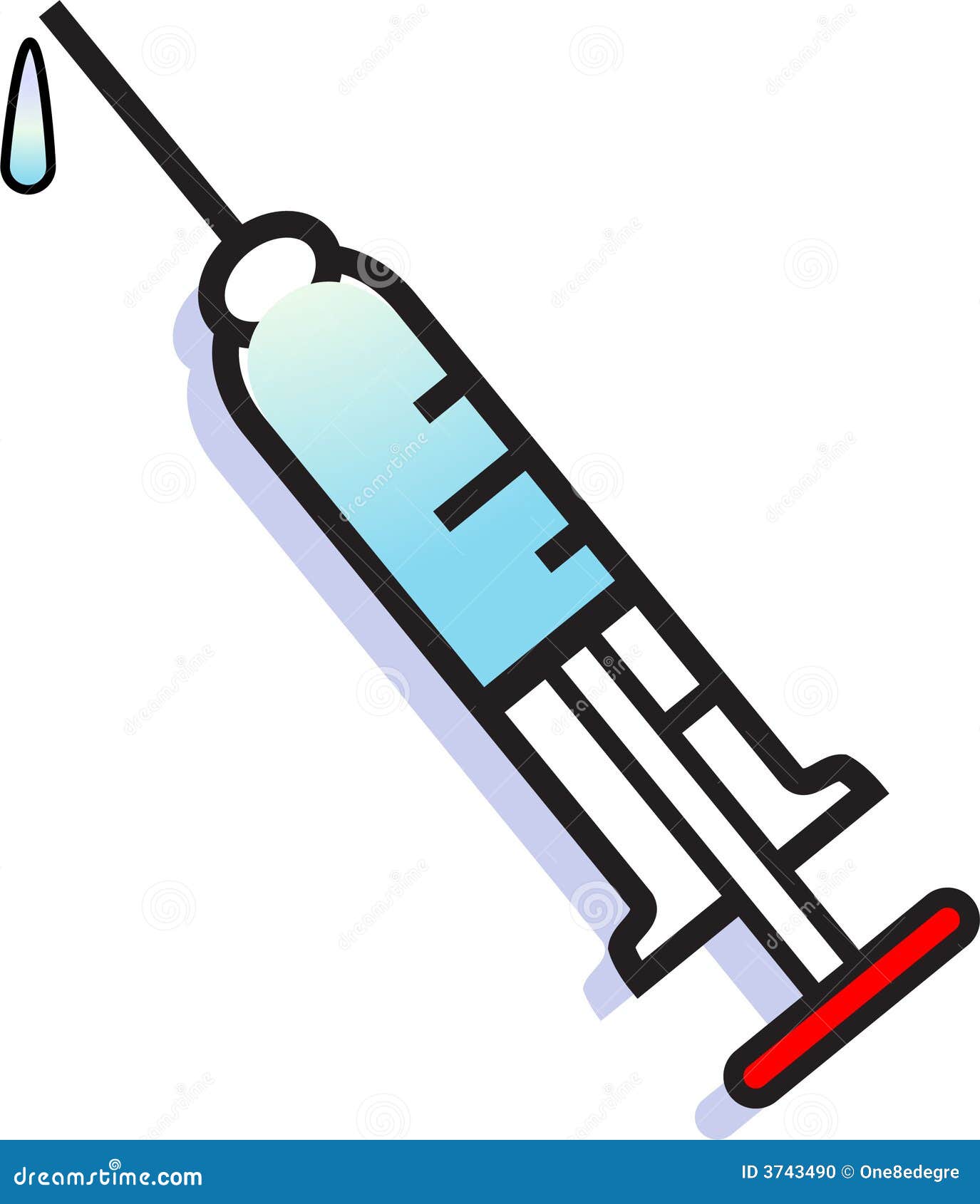 Illustrazione Di Una Siringa Illustrazione Vettoriale - Illustrazione ...