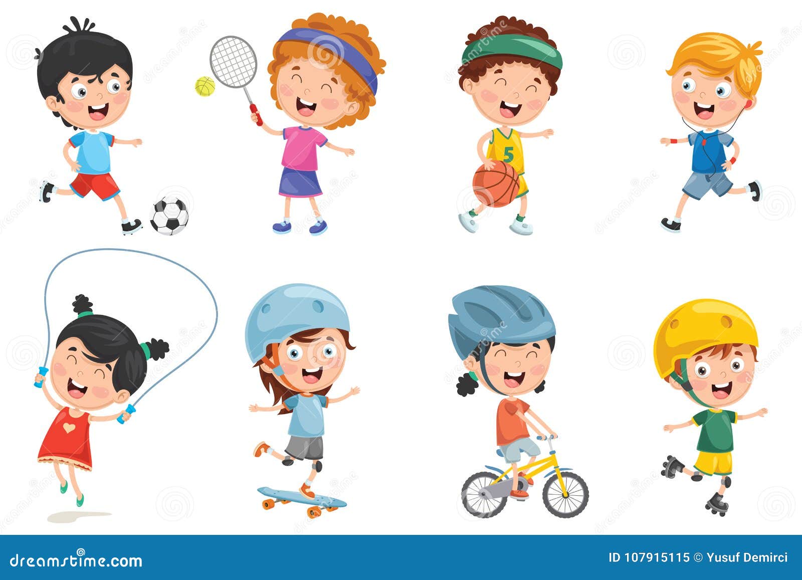 Illustrazione Di Vettore Dei Bambini Che Fanno Sport Illustrazione ... Illustrazione Di Vettore Dei Bambini Che Fanno Sport Illustrazione ...