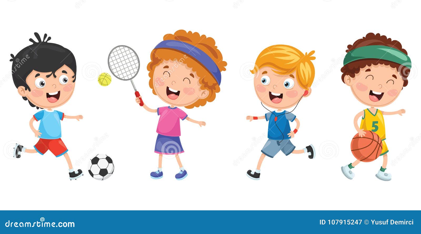 Illustrazione Di Vettore Dei Bambini Che Fanno Sport Illustrazione ... Illustrazione Di Vettore Dei Bambini Che Fanno Sport Illustrazione ...