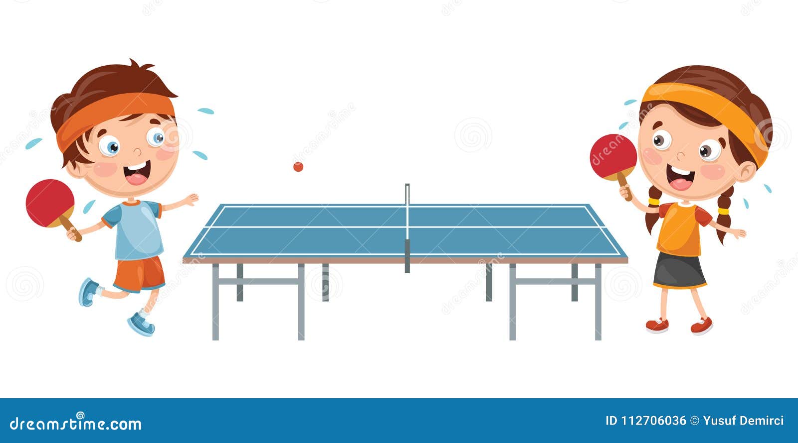 Illustrazione Di Vettore Dei Bambini Che Giocano Ping-pong ... Illustrazione Di Vettore Dei Bambini Che Giocano Ping-pong ...
