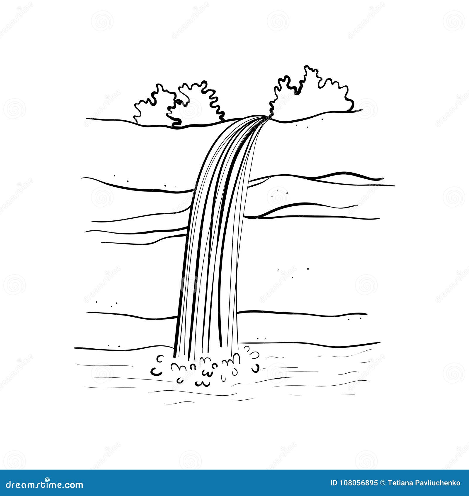 Illustrazione Di Vettore Della Cascata Illustrazione Vettoriale ...