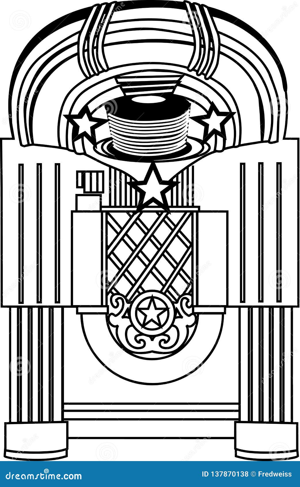 Illustrazione Di Vettore Di Jukebox Illustrazione Vettoriale ...