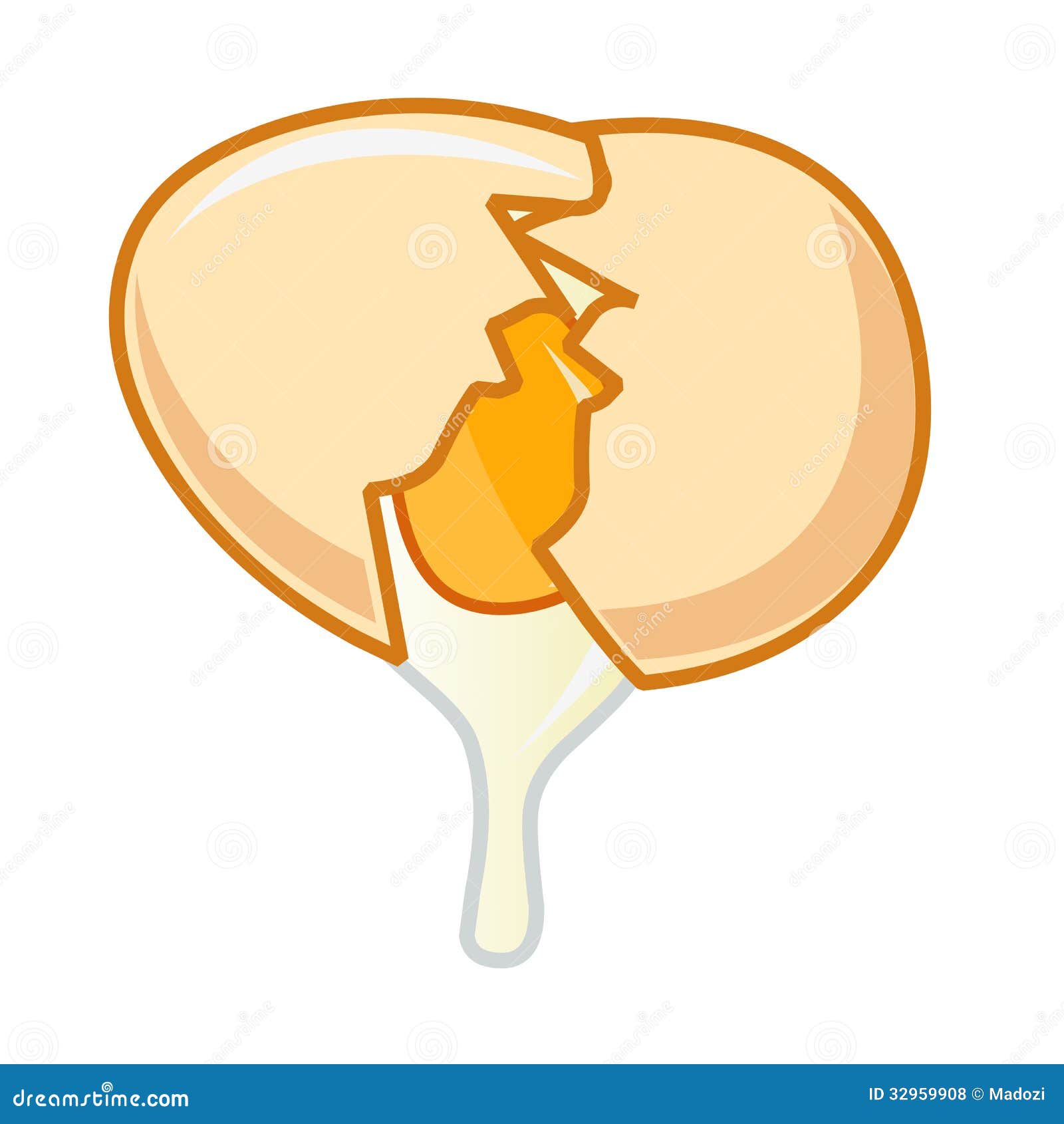 Illustrazione Isolata Uovo Rotto Illustrazione Vettoriale ...